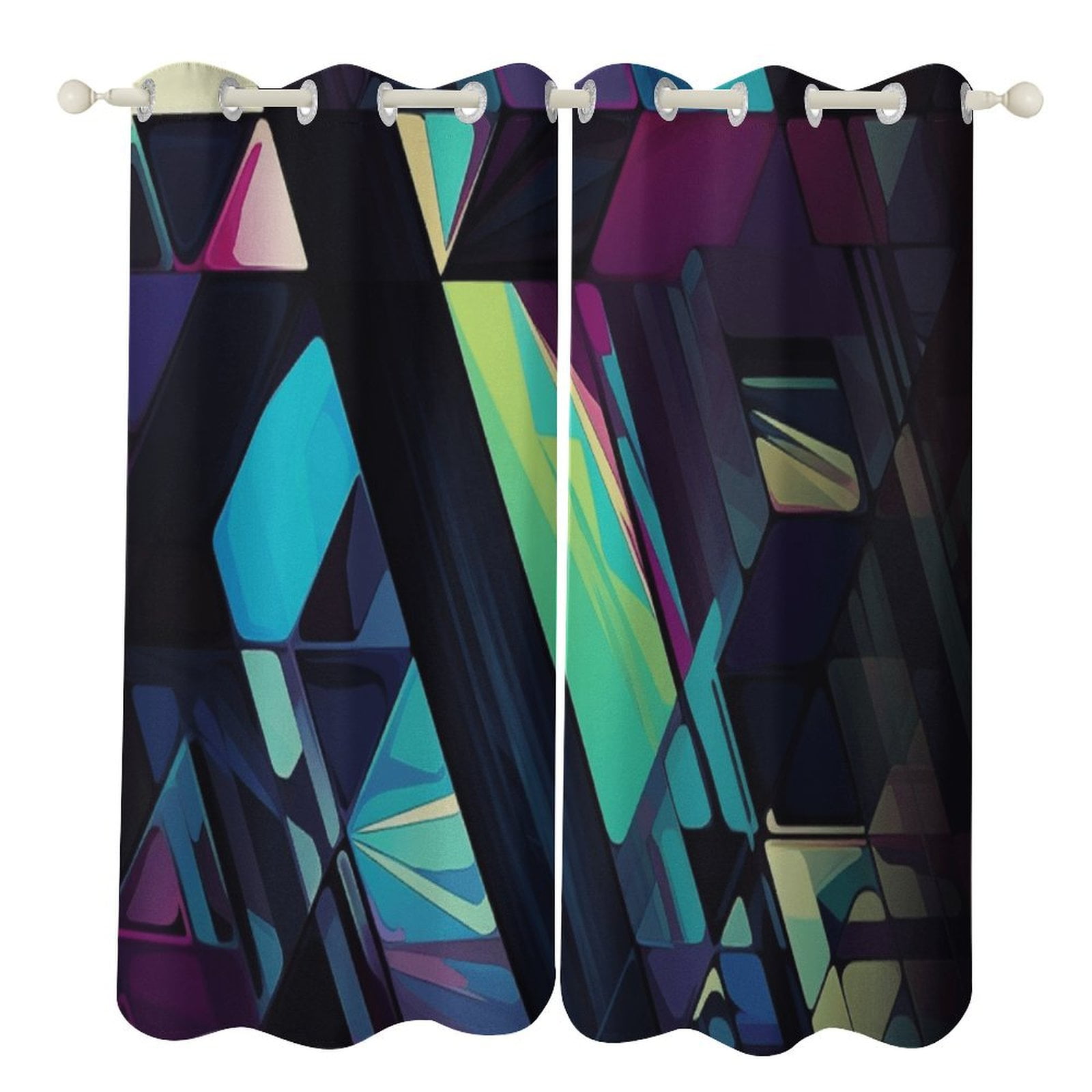 Geometric Lattice Modern Window for Living Room Curtains for Child ...