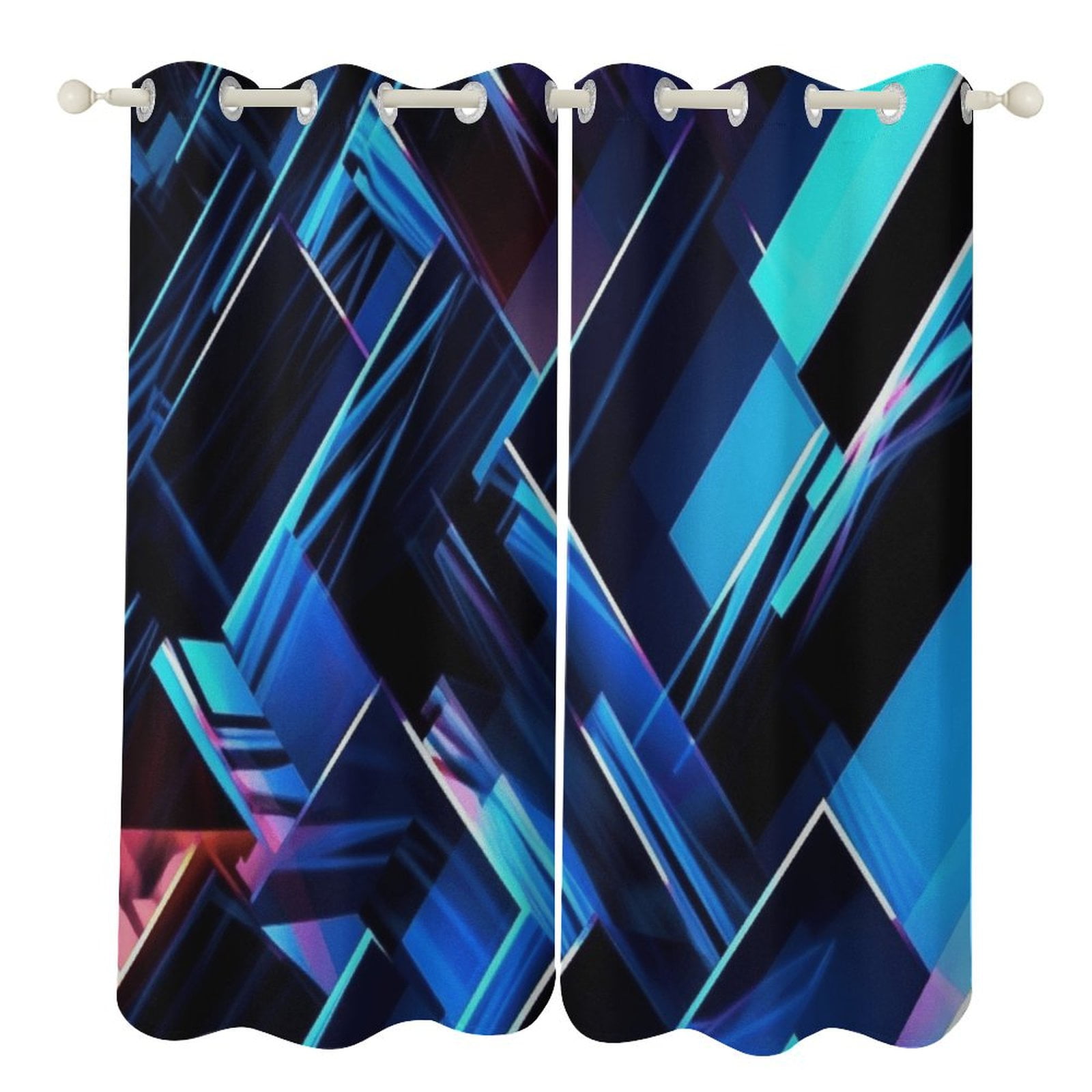 Geometric Lattice Modern Window for Living Room Curtains for Child ...