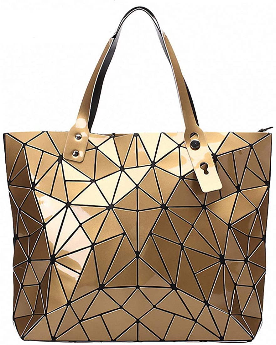 Geometric Lattice Top-handle Handbag for Women Matte Tote Purse ...