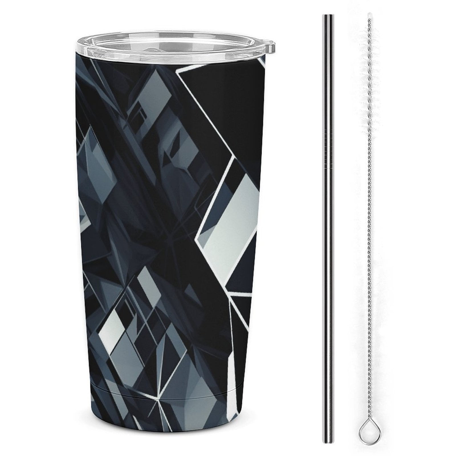 Geometric Lattice Tumbler with Lids And Straws Insulated Cup Reusable ...