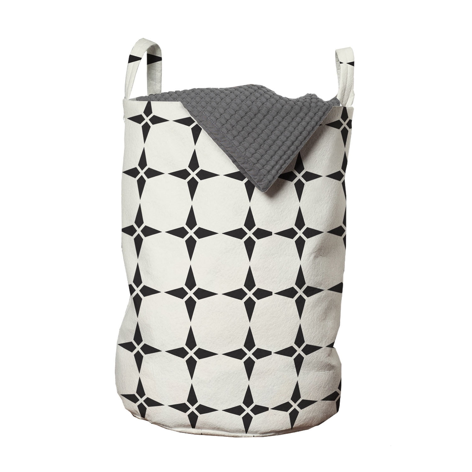 Geometric Laundry Bag, Pattern Star Shapes Contemporary Style Modern ...