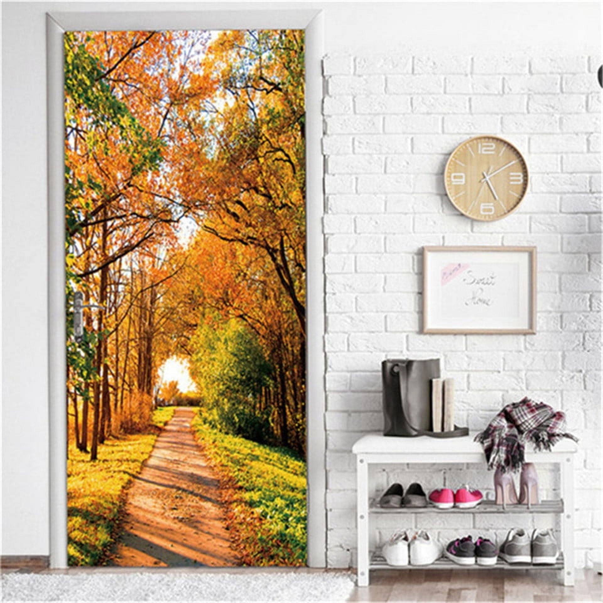 Geometric Line Door Sticker PVC DIY Self-adhesive Waterproof Wallpaper ...