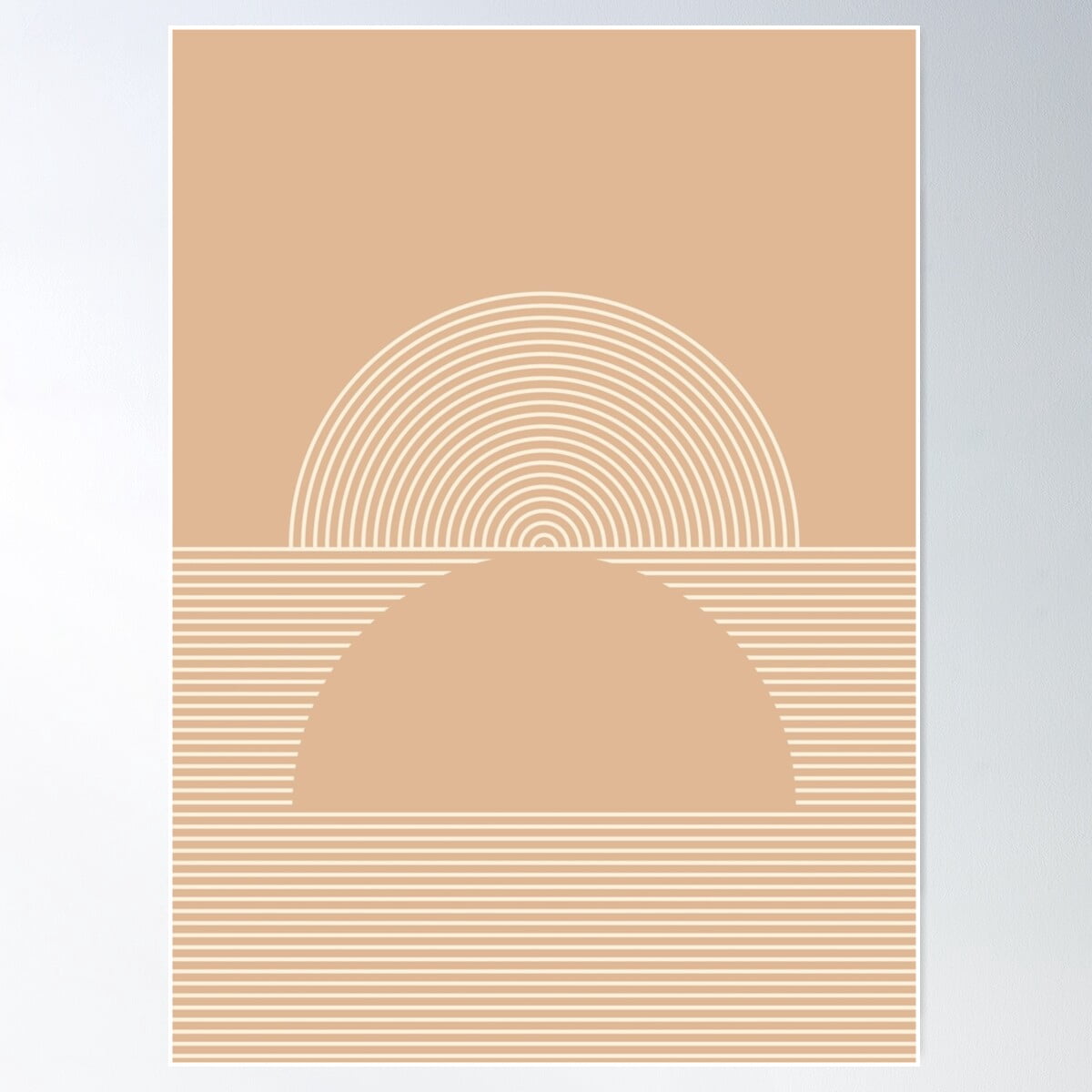 Geometric Lines Design 8 In Shades Of Tan Beige (Sunrise And Sunset ...