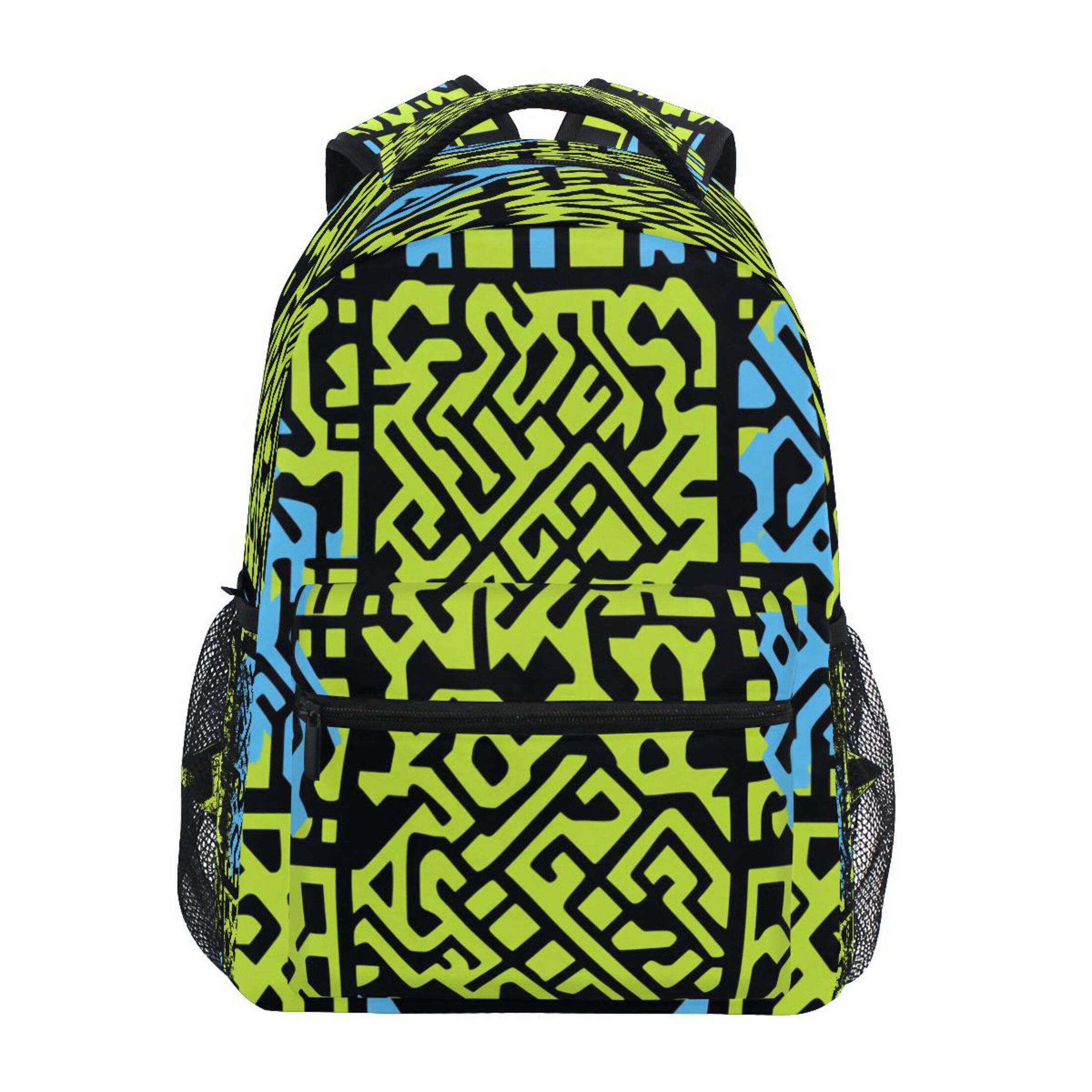 Geometric Lines Patterns Stylish Large Backpack 15L Self-Standing ...