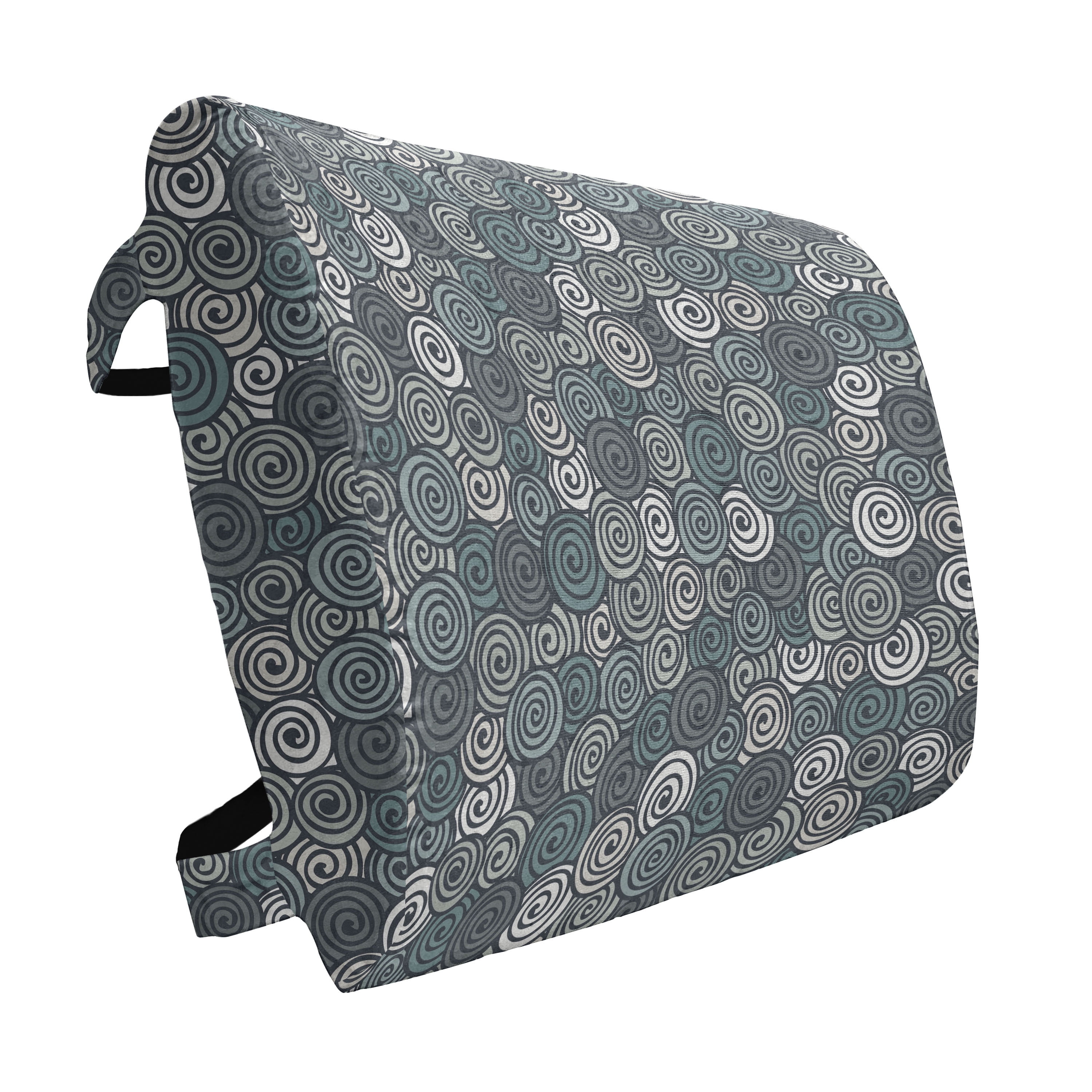 Geometric Lumbar Pillow, Hand Drawn Spiral Arrangement Sketch Style ...