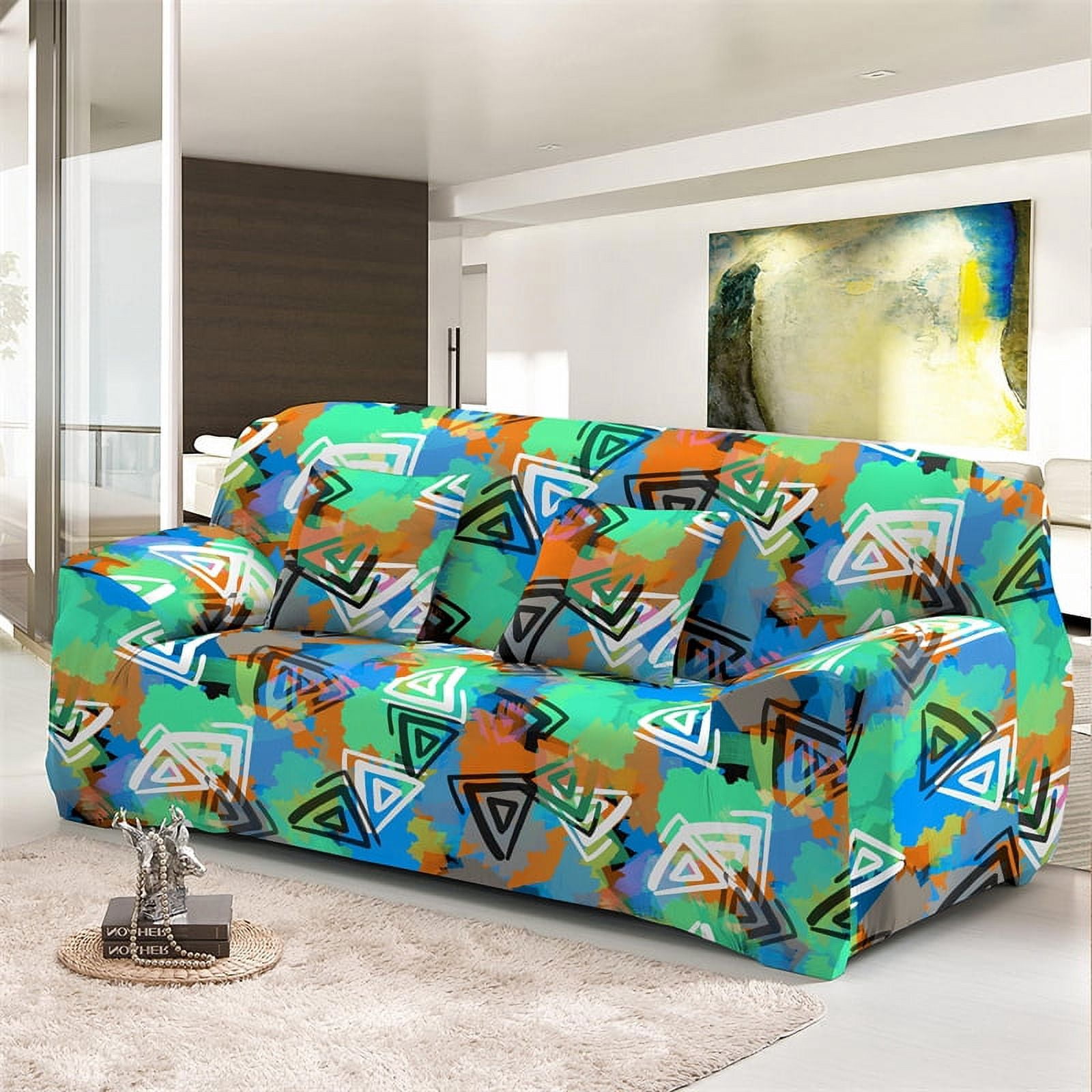 Geometric Luxury Sofa Covers for Living Room Stretch Slipcovers ...