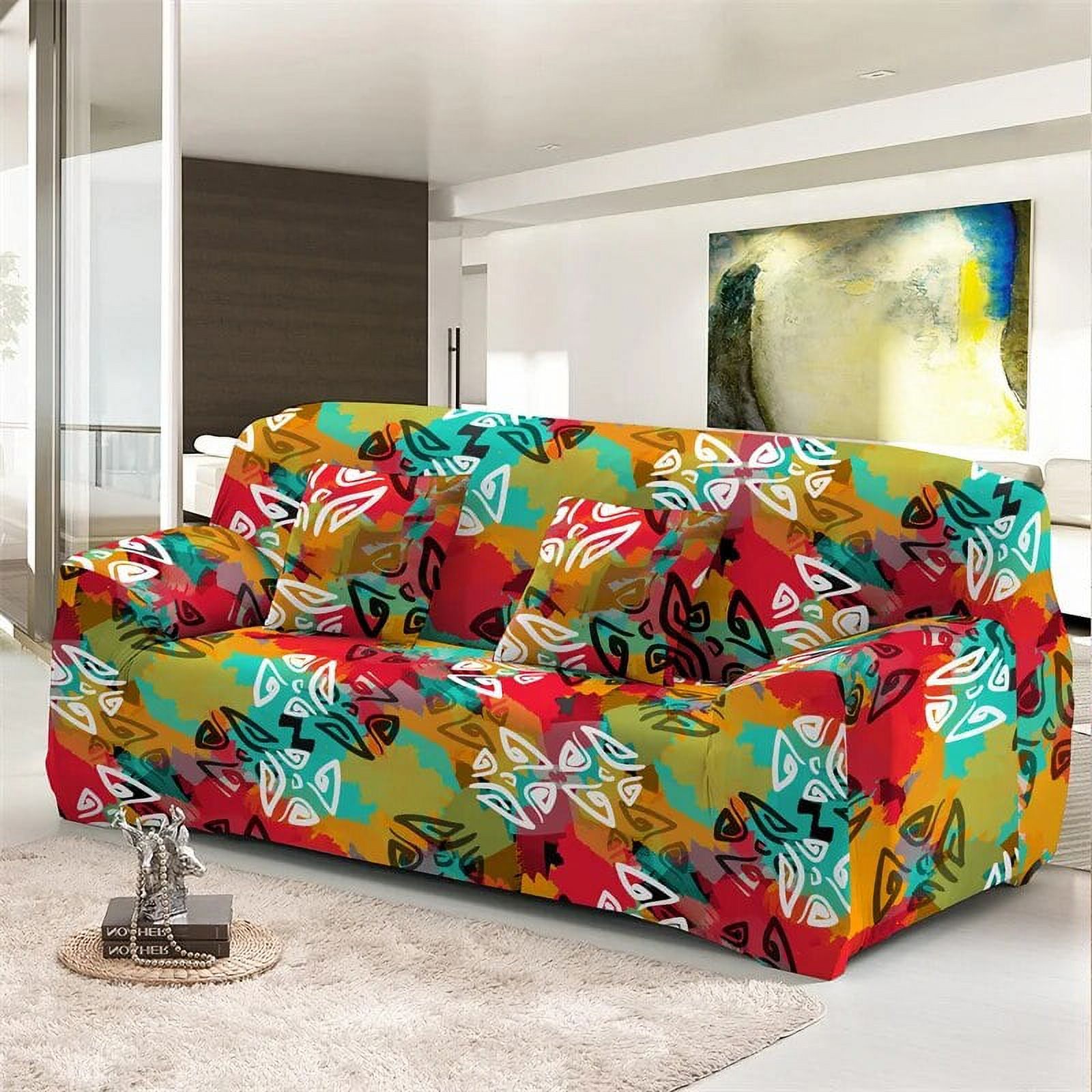 Geometric Luxury Sofa Covers for Living Room Stretch Slipcovers ...