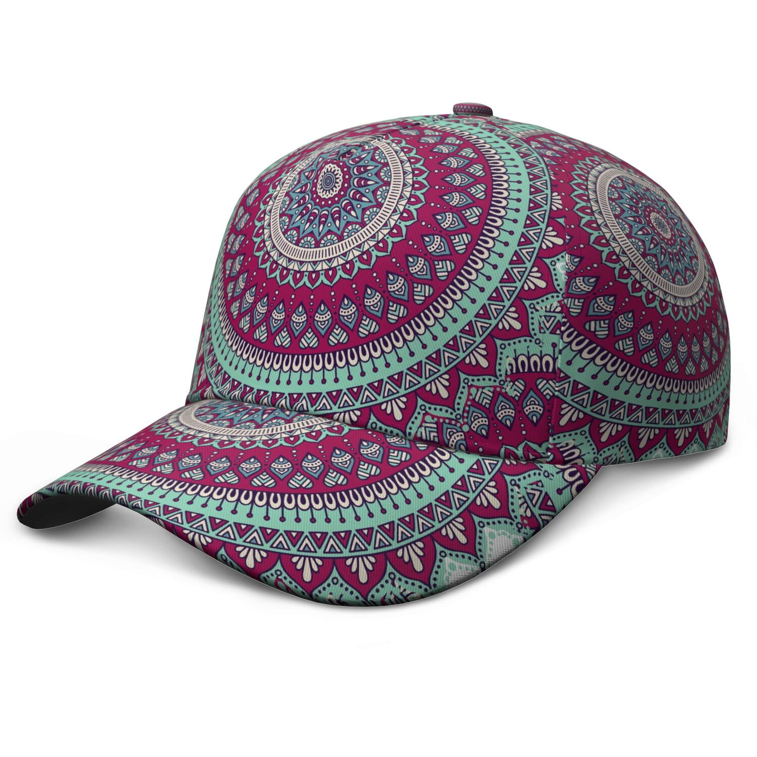 Geometric Mandala Baseball Cap – Boho Tribal Dad Hat with Ethnic ...