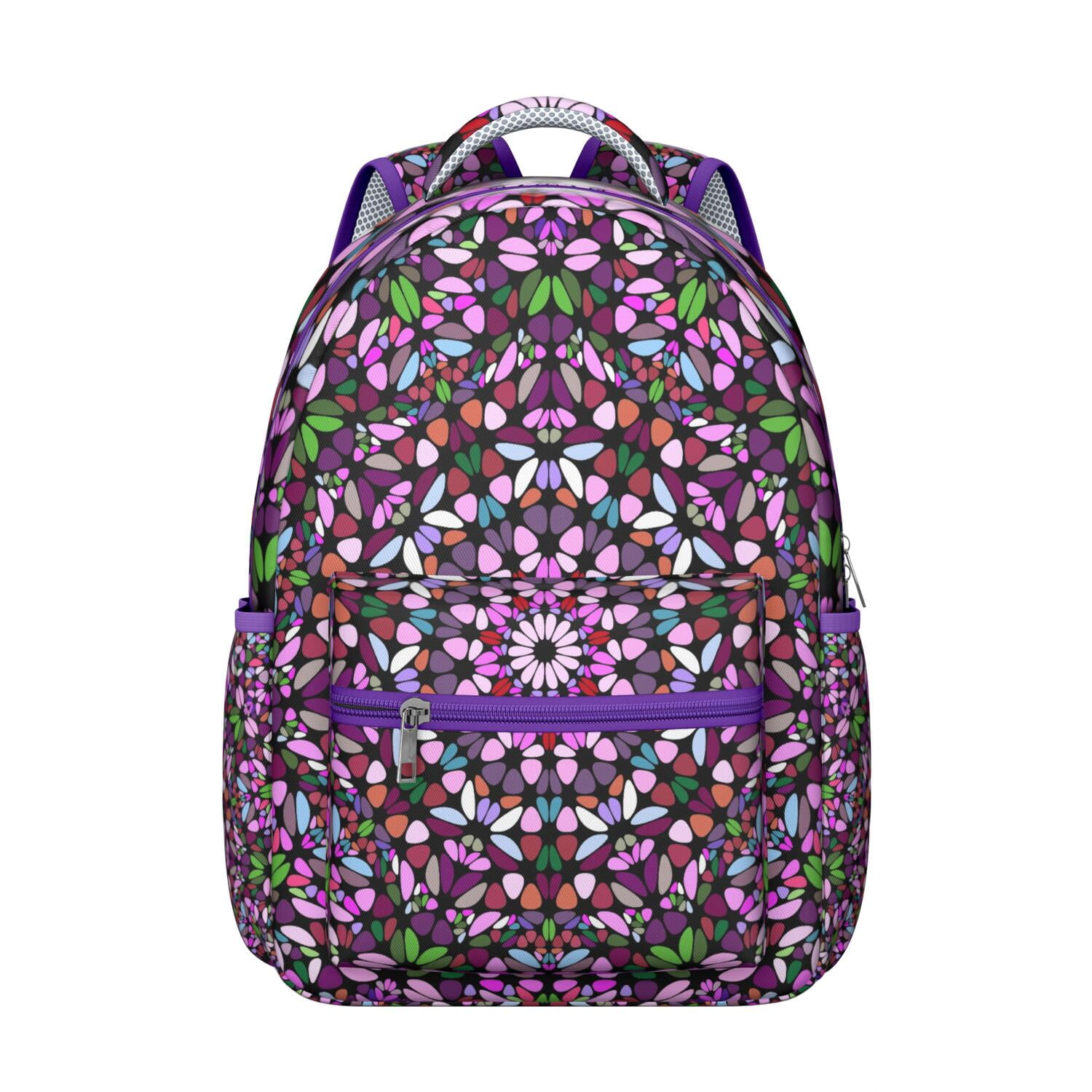 Geometric Mandala Print Students’s Backpack Lightweight and Adjustable ...