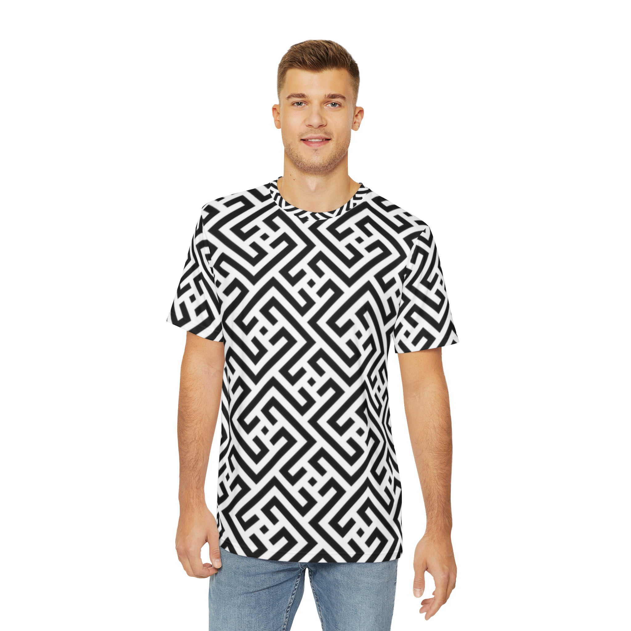 Geometric Men's Polyester Tee (AOP) - Walmart.com