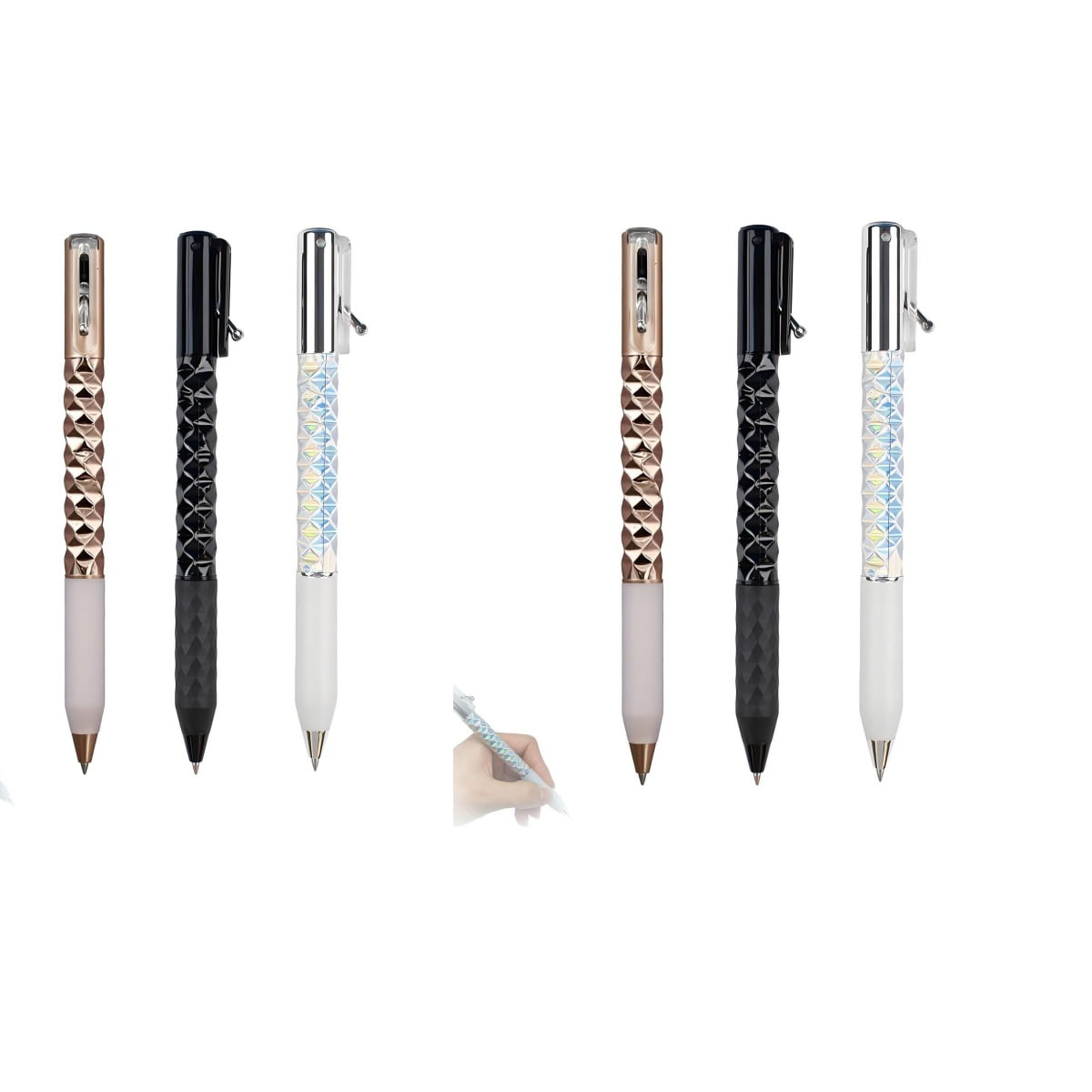 Geometric Metal Crinkle Pen Fidget, Stress Relief Metal Shape Shifting ...