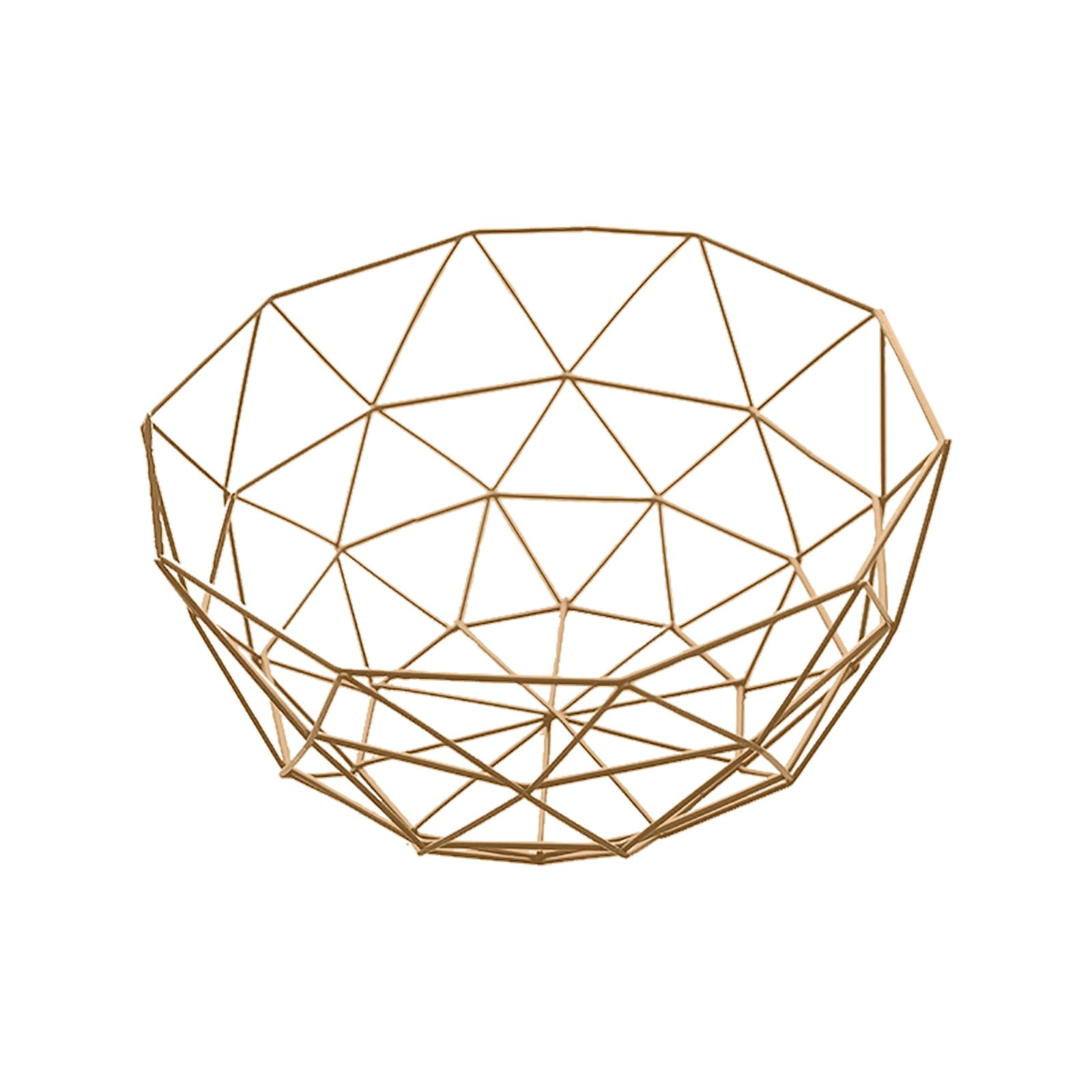 Geometric Metal Wire Fruit Bowl, Stylish Iron Arts Fruit Storage Basket ...