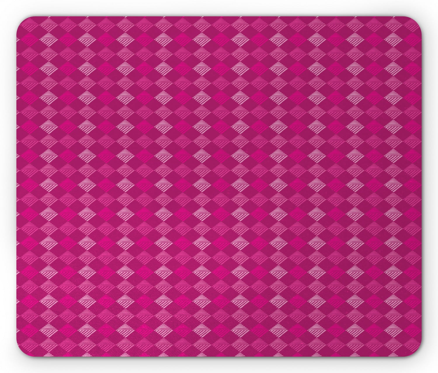Geometric Mouse Pad, Pink Tones Design Diagonal Squares in Symmetric ...