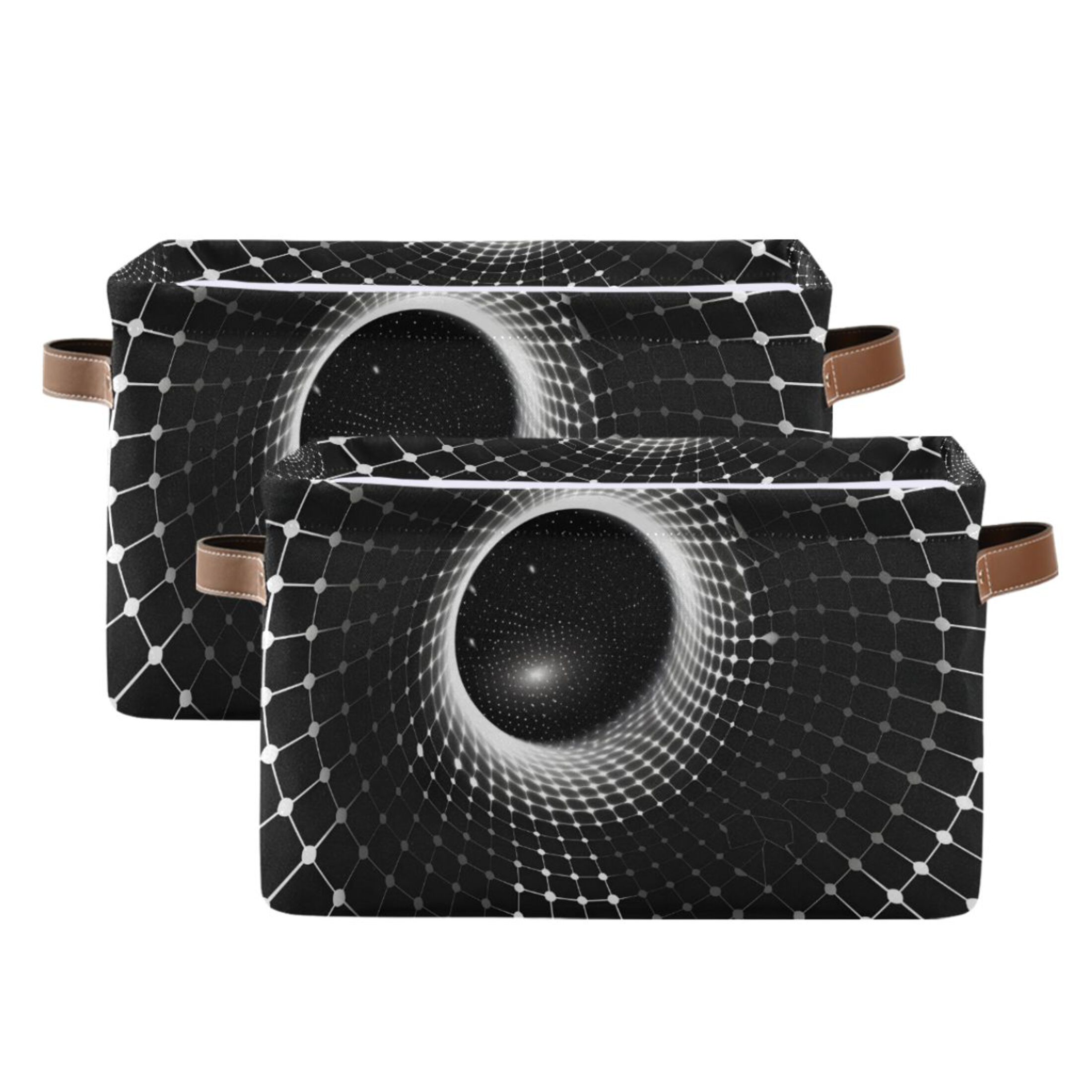 Geometric Optical Illusion Storage Basket Large Bin Laundry Boxes Toys ...