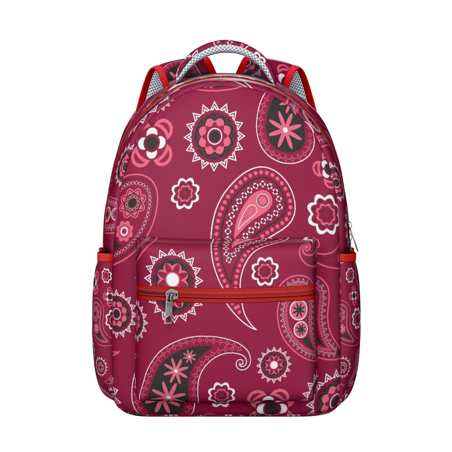 Geometric Paisley Design School Backpack for Students Colorful Artistic ...