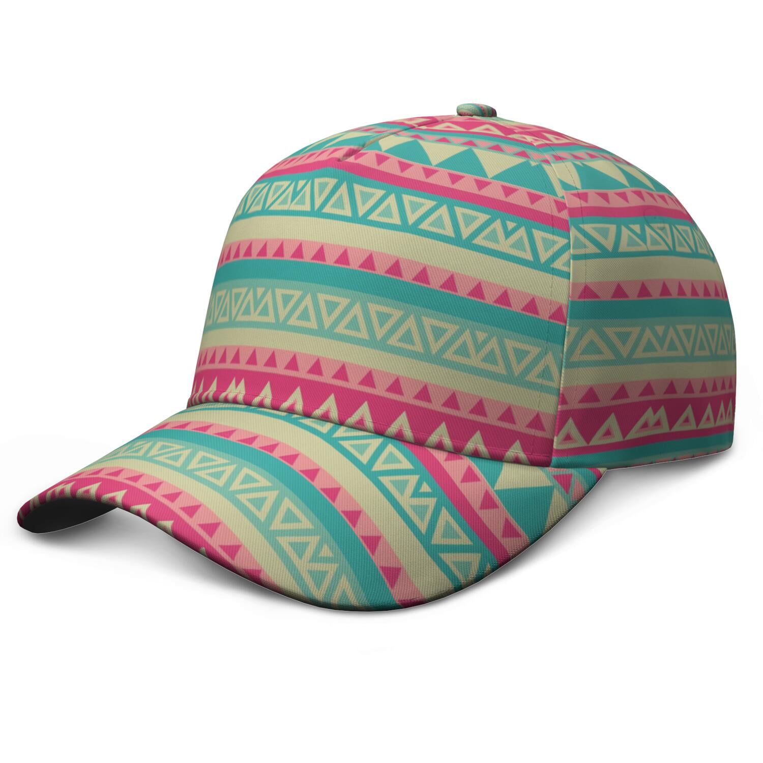Geometric Pattern Baseball Cap – Vintage Ink Style Boho Dad Hat with ...
