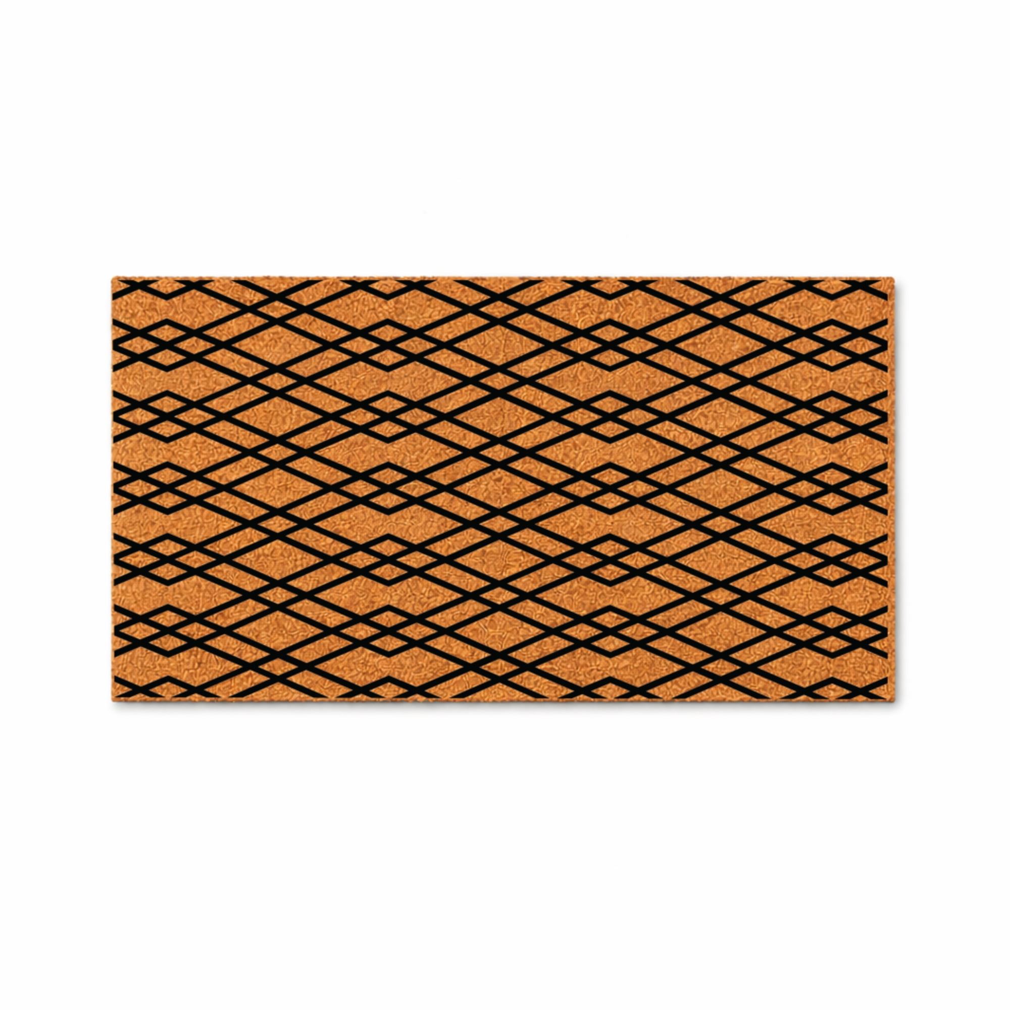 Geometric Pattern Doormat, Modern Entryway Door Mat, Black Lattice ...