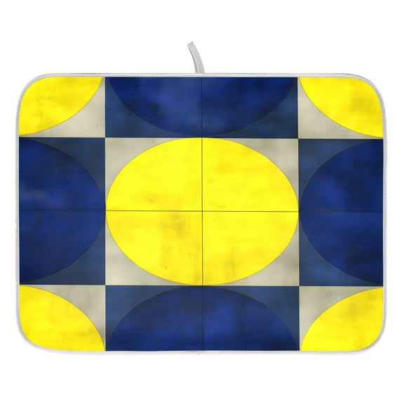 Geometric Pattern Drying Dish Mat Quick Drying Absorbent Soft Durable ...