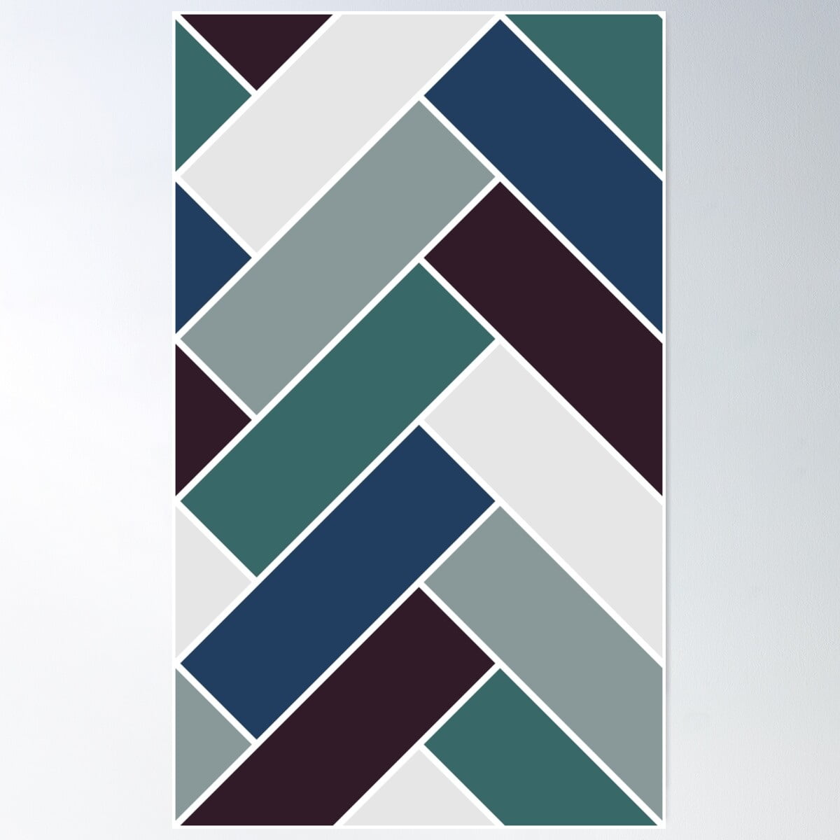 Geometric Pattern: Herringbone Alt: Duchess Poster Wall Art, Modern ...