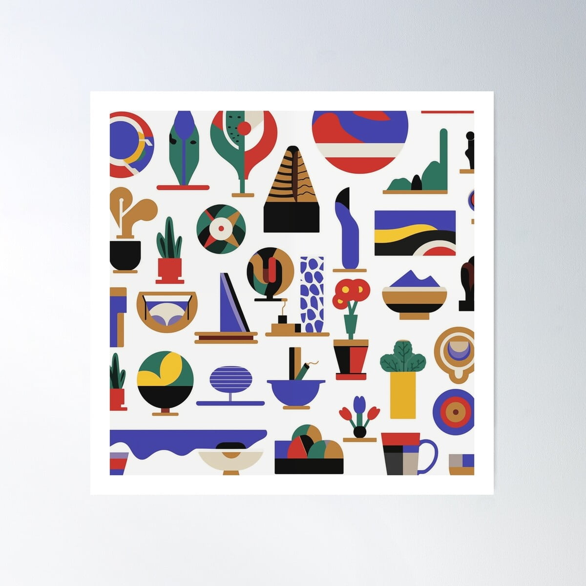 Geometric. Pattern No 3. Poster Wall Art, Modern Wall Decor For Living ...