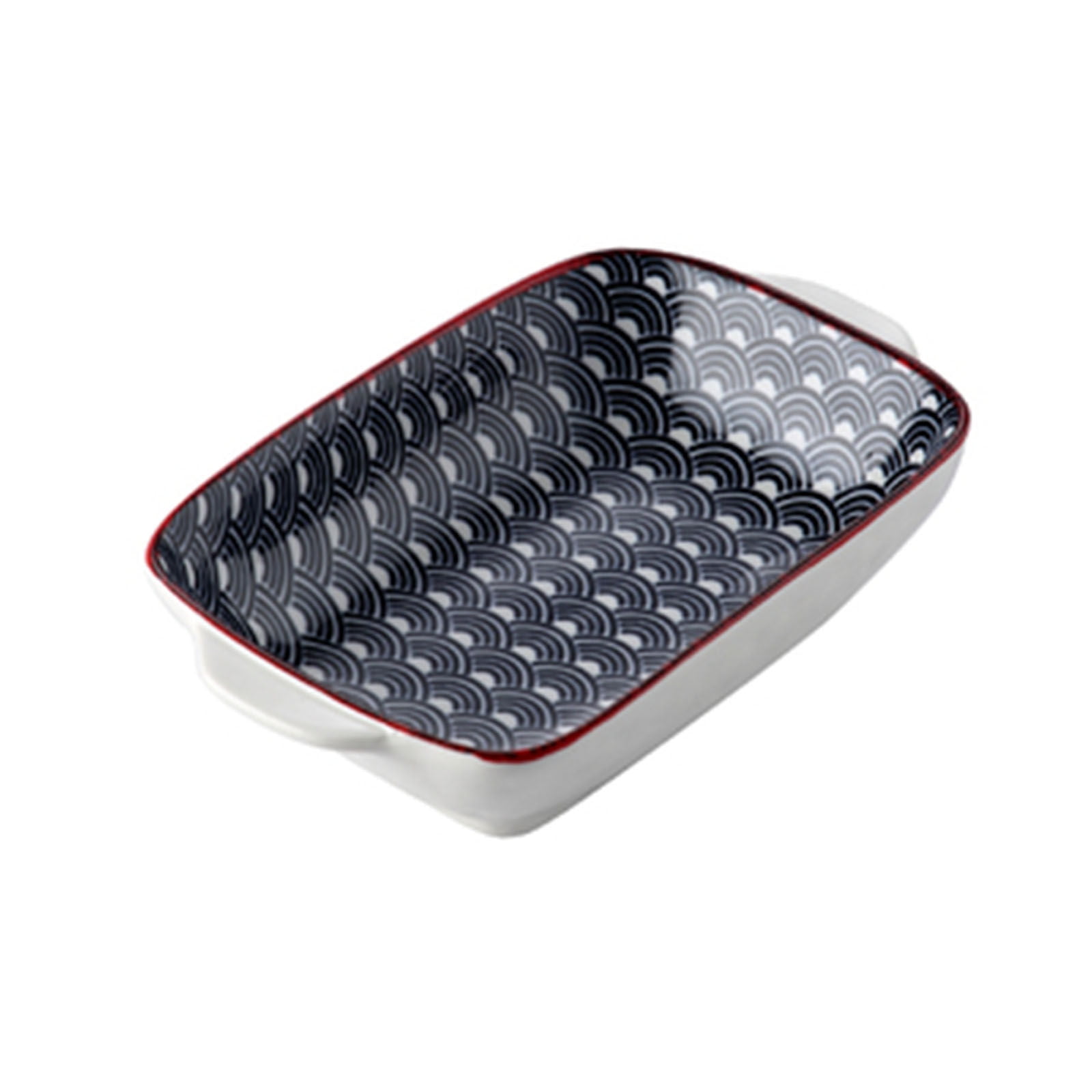 Geometric Pattern Rectangular Baking Dishes, Non Stick Ceramic ...