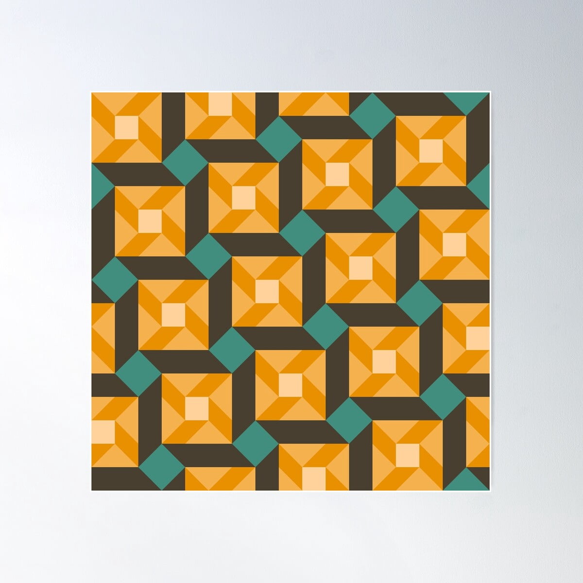 Geometric Pattern: Sanchez: Lily Poster Wall Art, Modern Wall Decor For ...