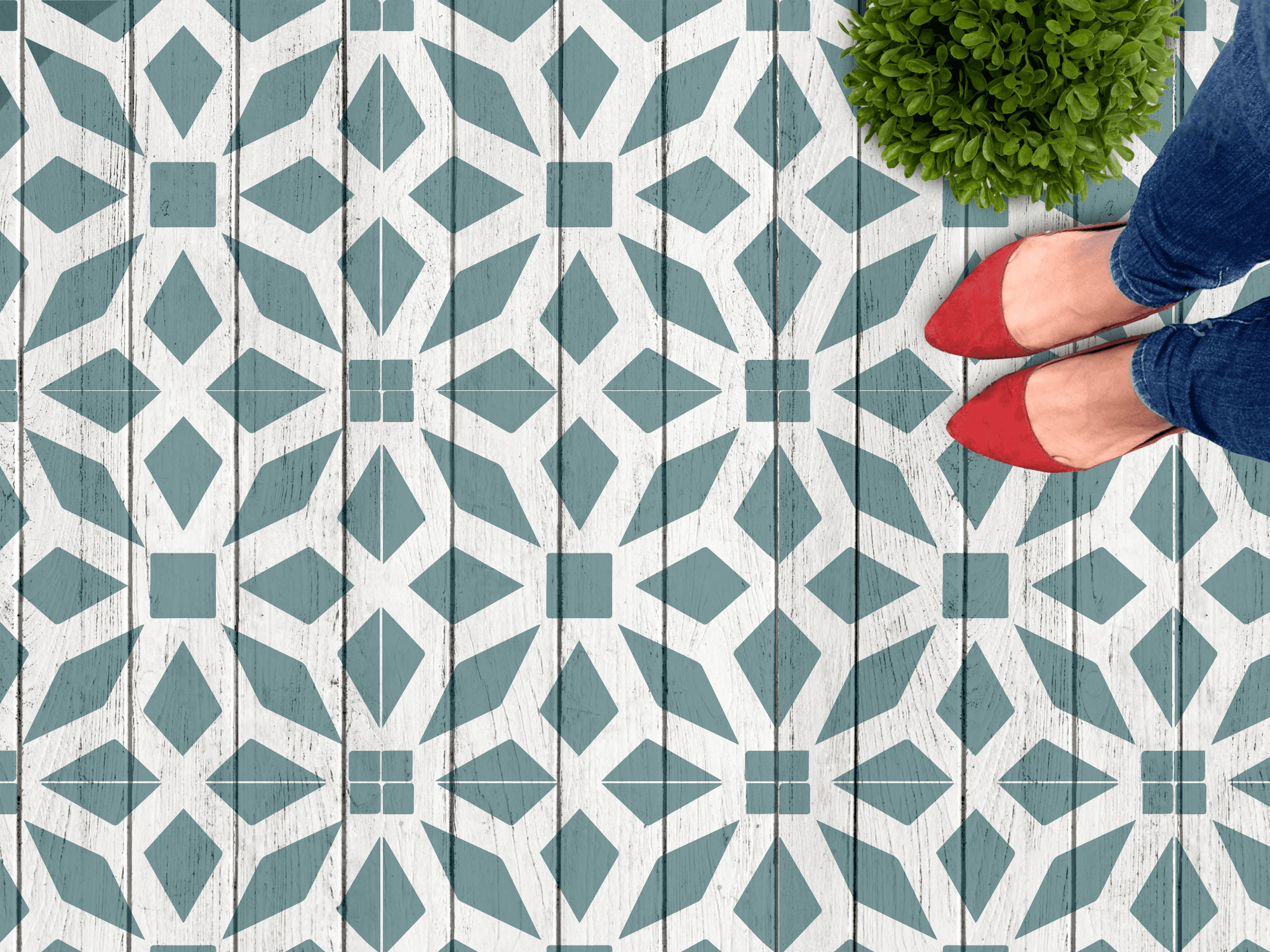 Geometric Pattern Stencil - Art and Wall Stencil (30"x30") - Walmart.com