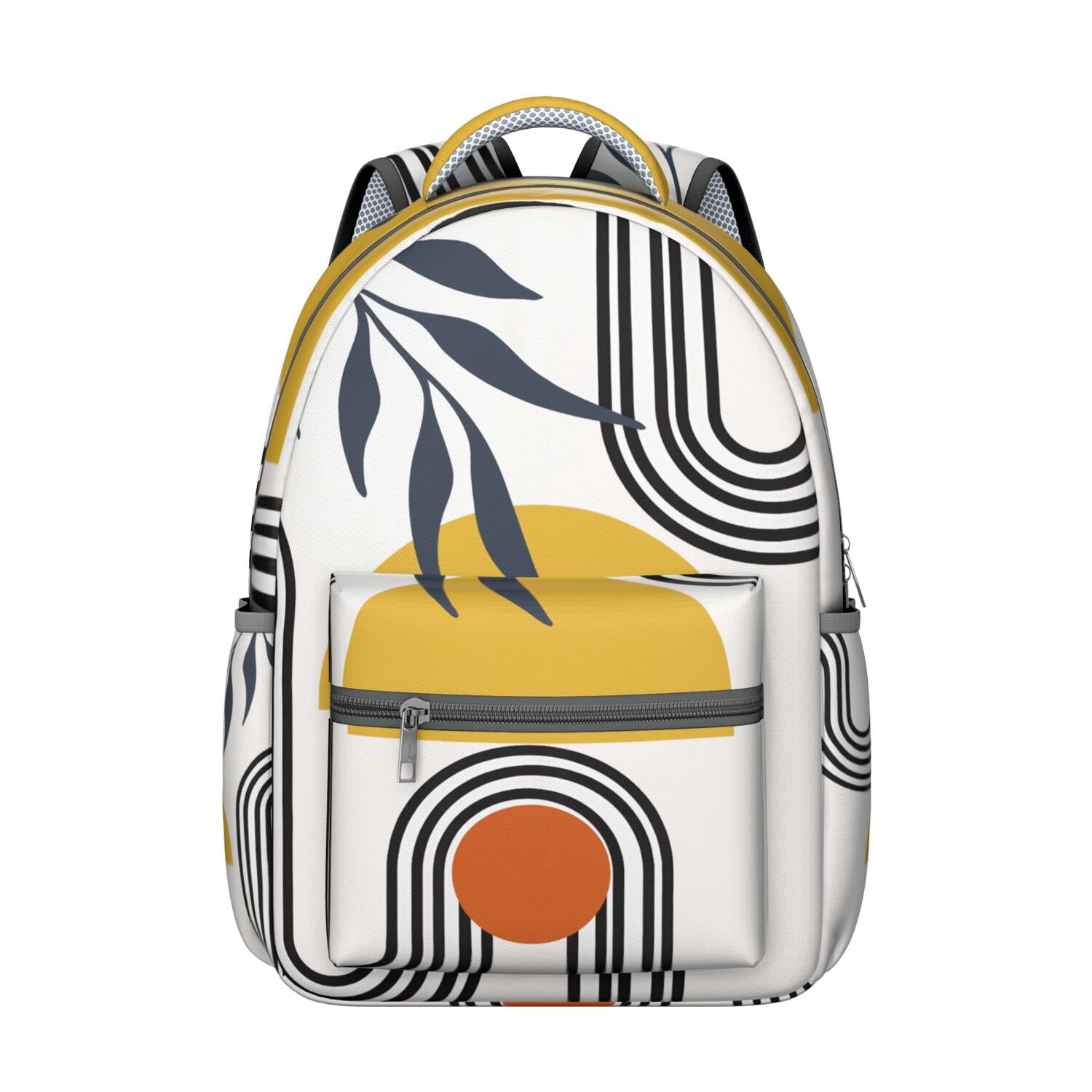 Geometric Pattern Waterproof School Bag - Ergonomic Design for Spinal ...