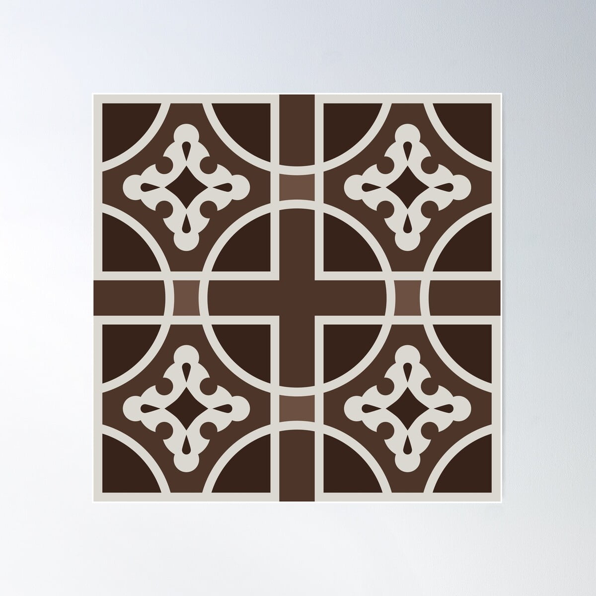 Geometric Pattern: Zanellato: Brownstone Dark Poster Wall Art, Modern ...