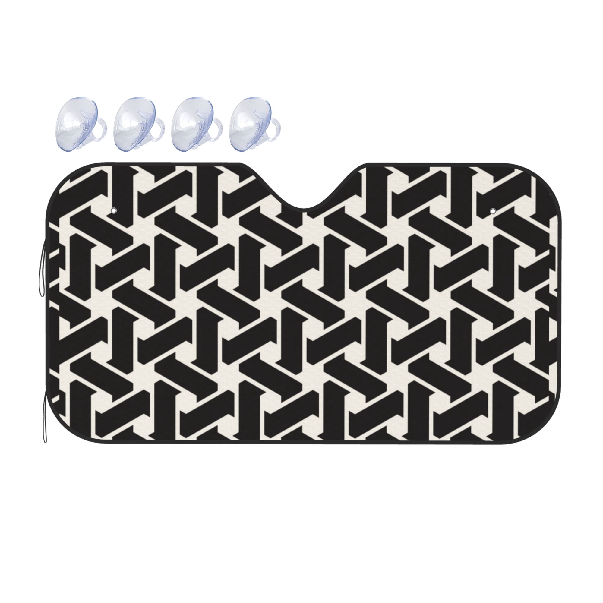 Geometric Patterns 1-Piece Car Front Window Sunshade-Foldable for Most ...