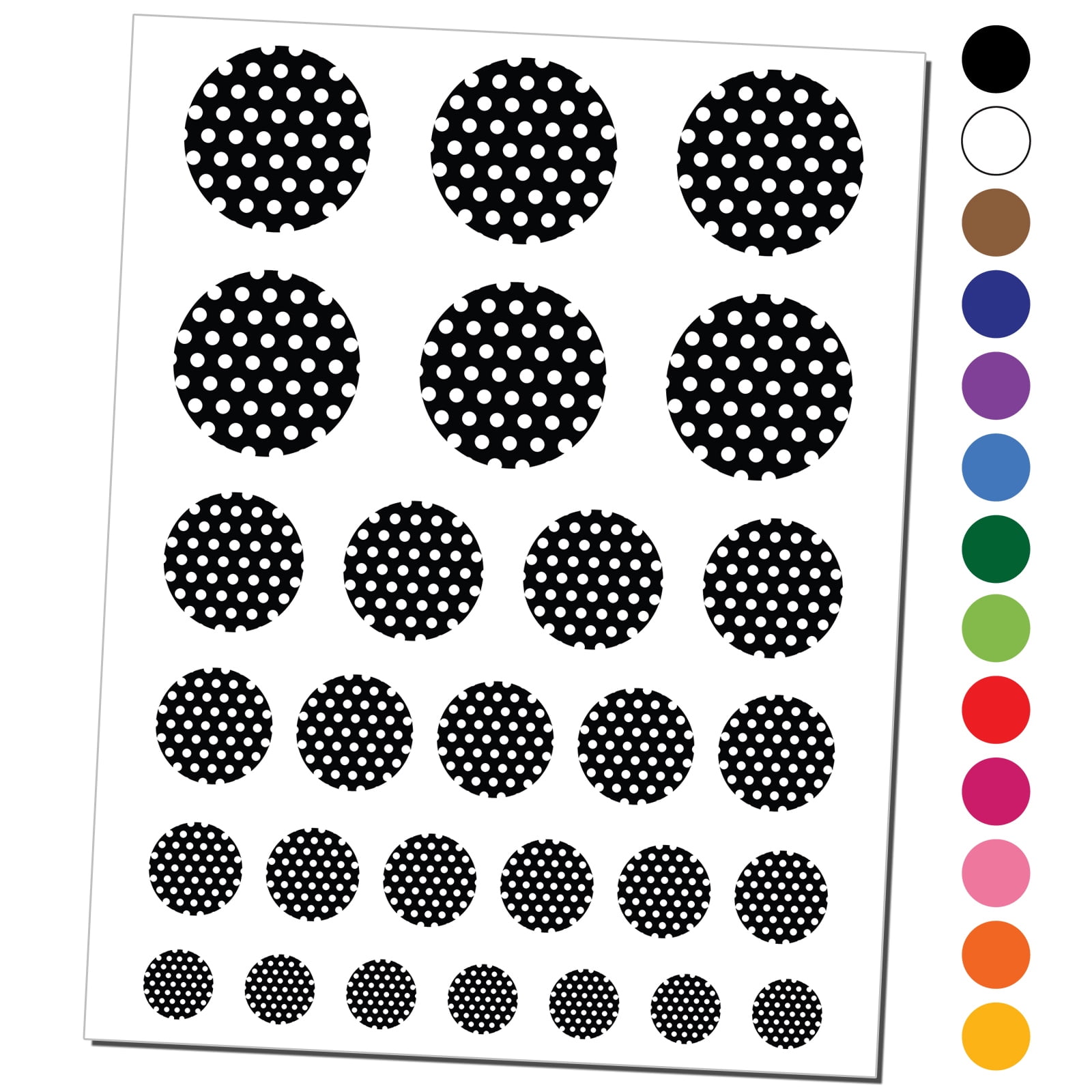 Geometric Polka Dotted Circle Water Resistant Temporary Tattoo Set Fake Body Art Collection ...