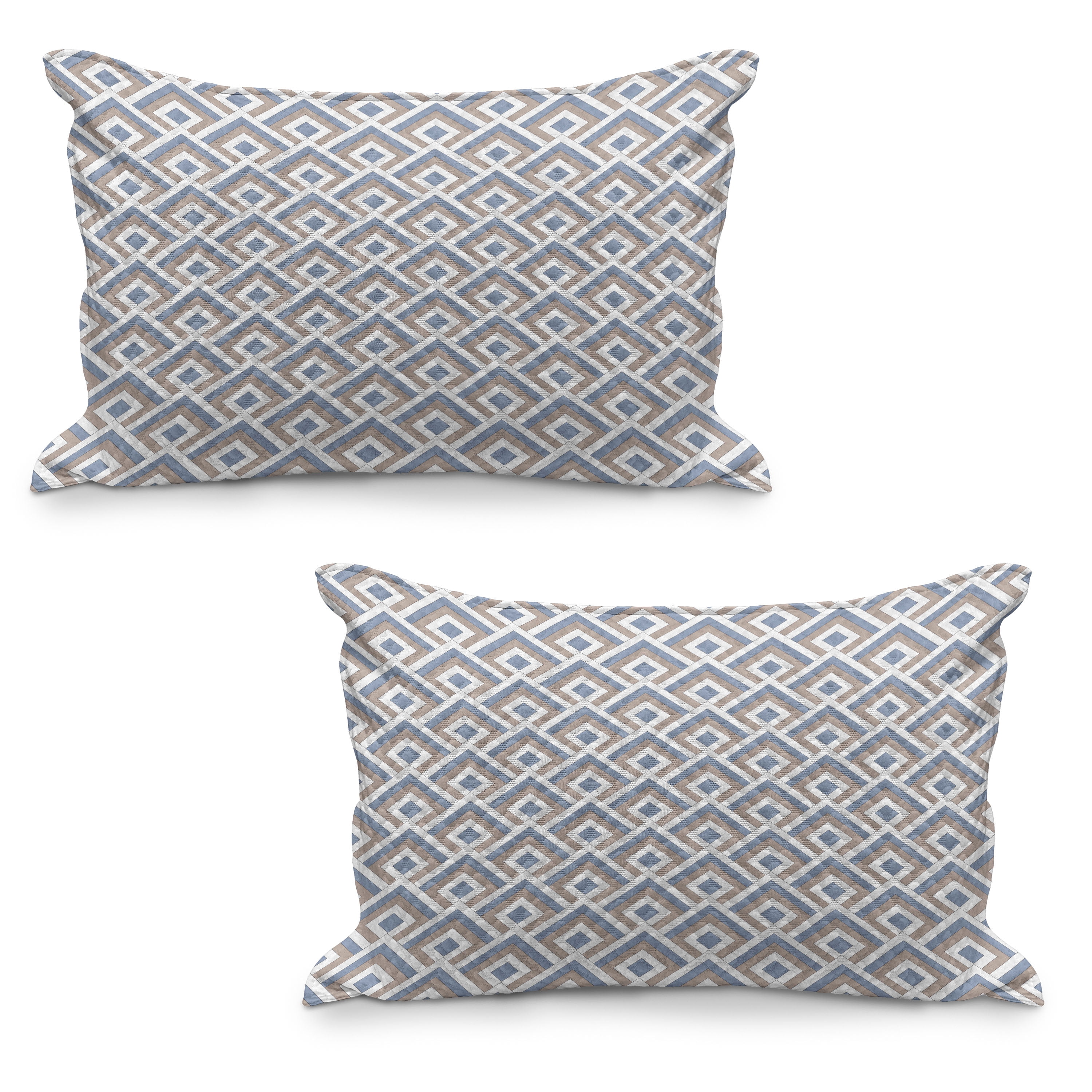 Geometric Quilted Pillowcover Set of 2, Classical Repeating Pattern of ...