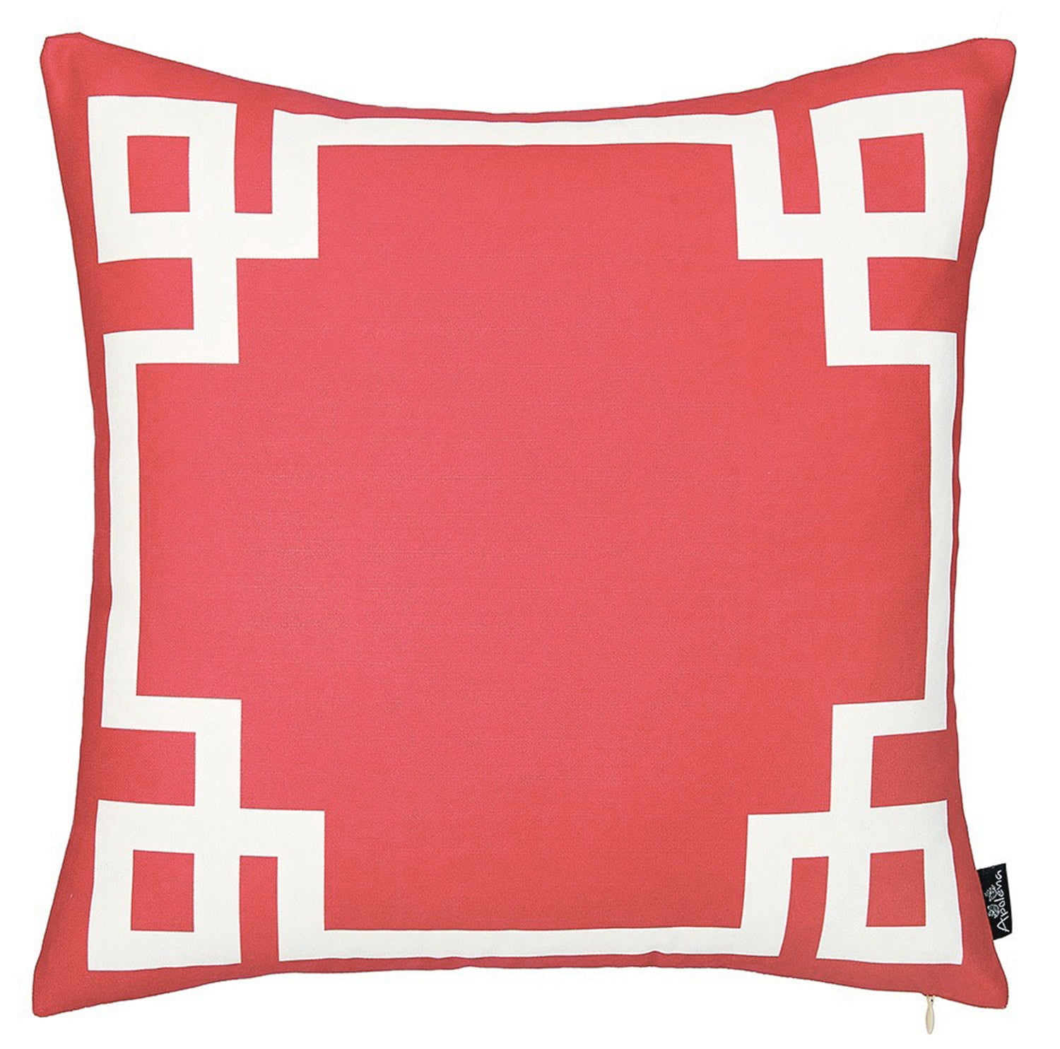 Geometric Red&White Square 20" x 20" Throw Pillow Cover - Walmart.com