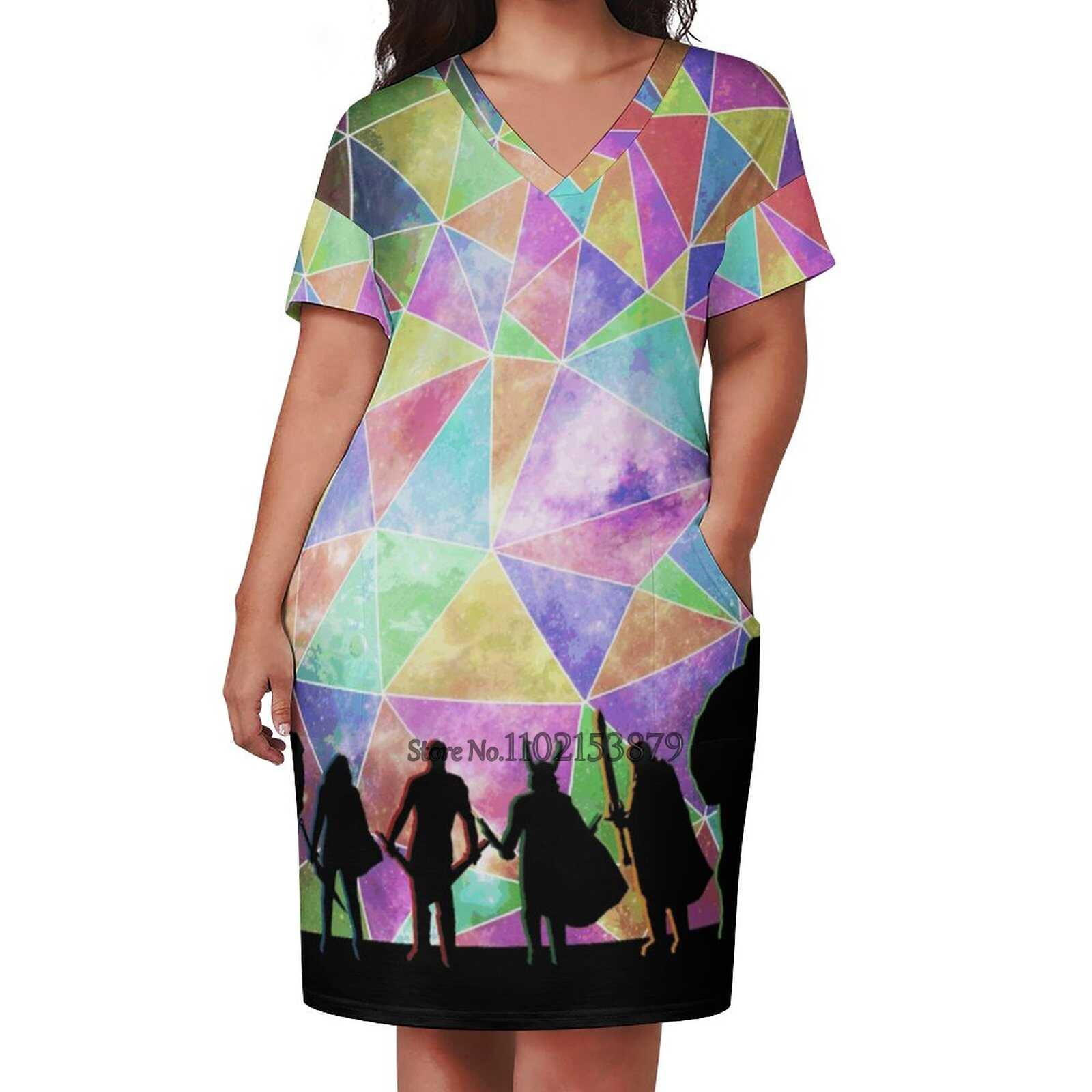 Geometric Revengers Back Lacing Backless Dress Square Neck Dress ...
