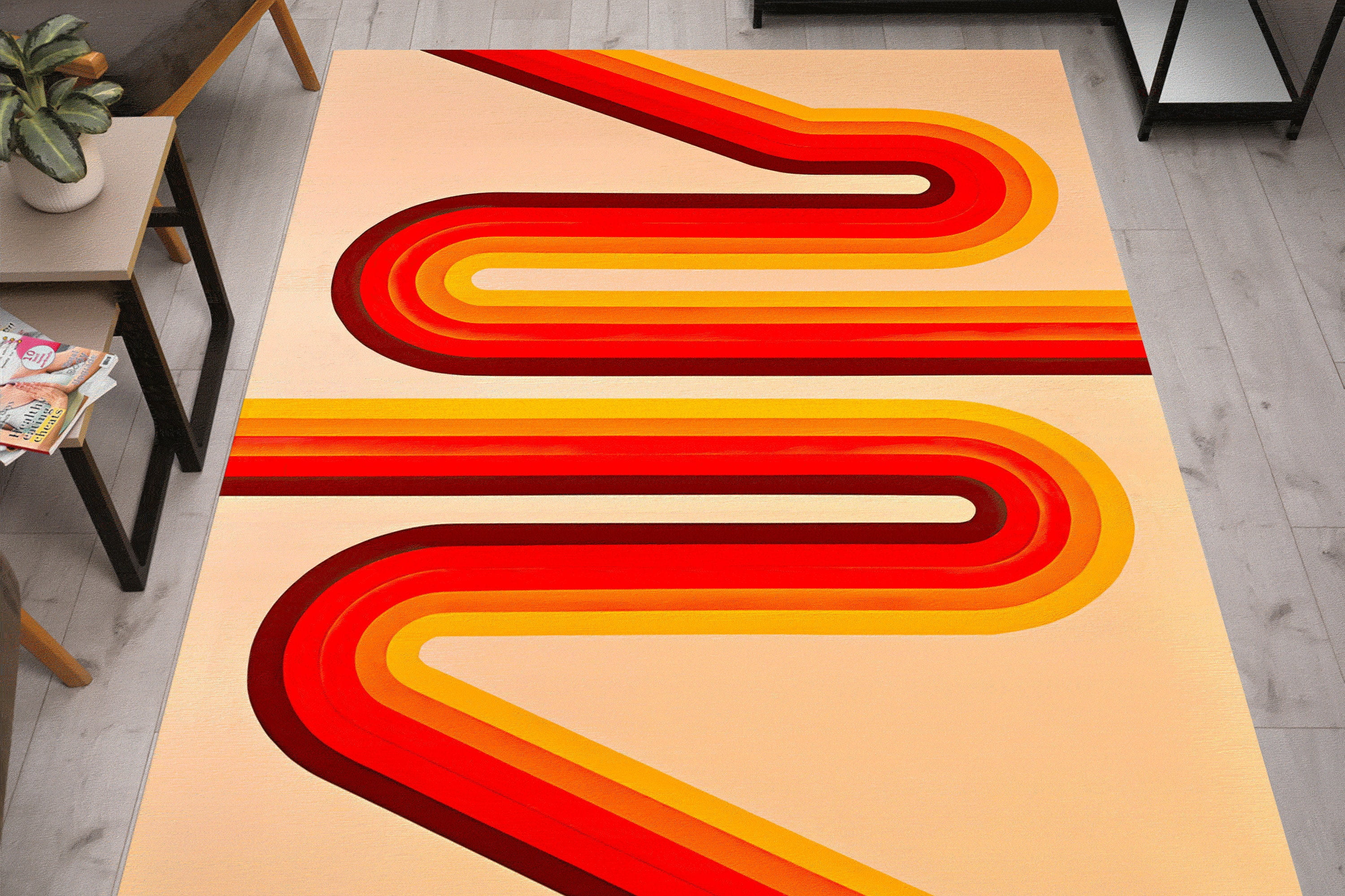 Geometric Rugs, Minimal Soft Rug, Trendy Rugs, Modern Rugs, Customs Rug ...