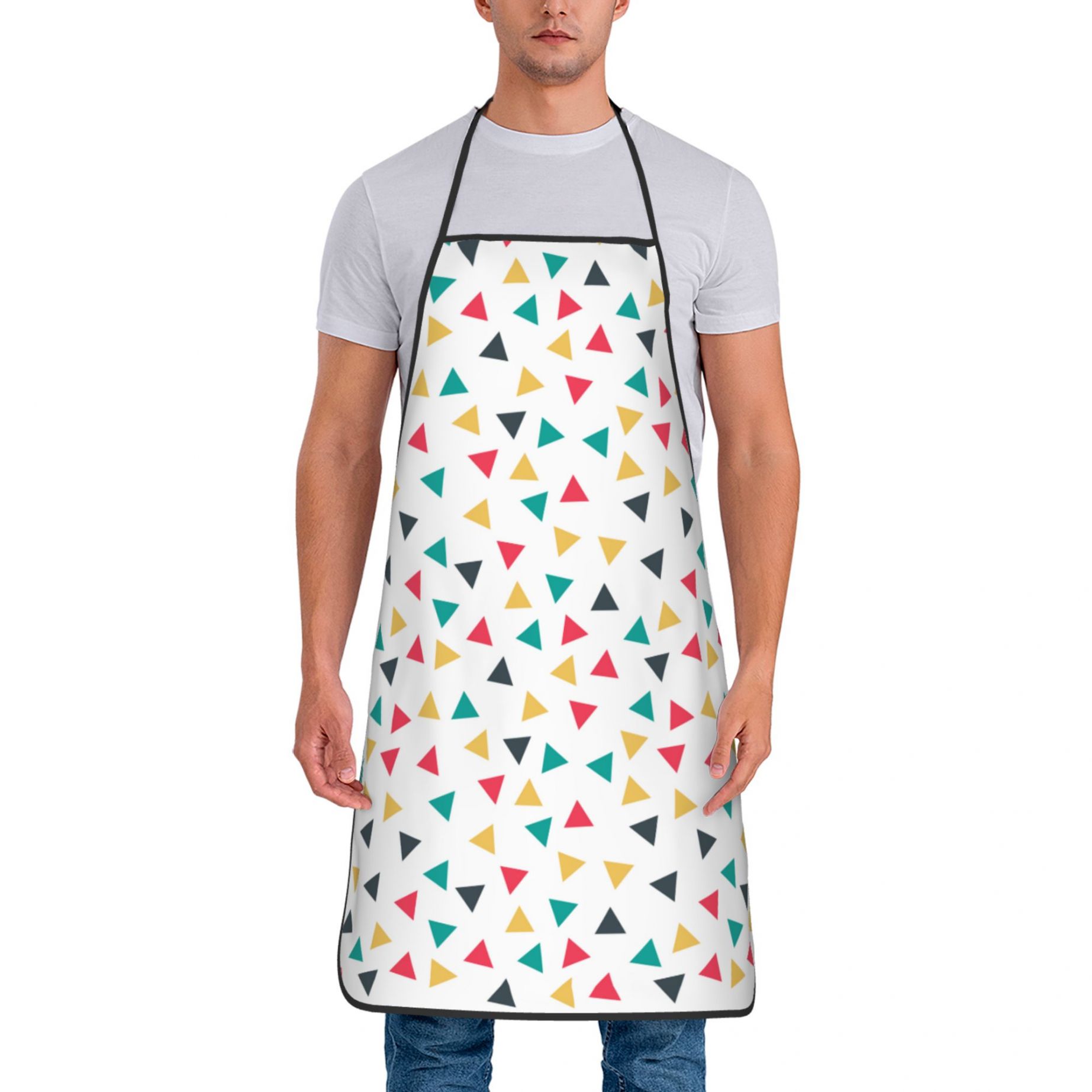 Geometric Shape Patterns Aprons for Women Men Waterproof Apron Kitchen ...