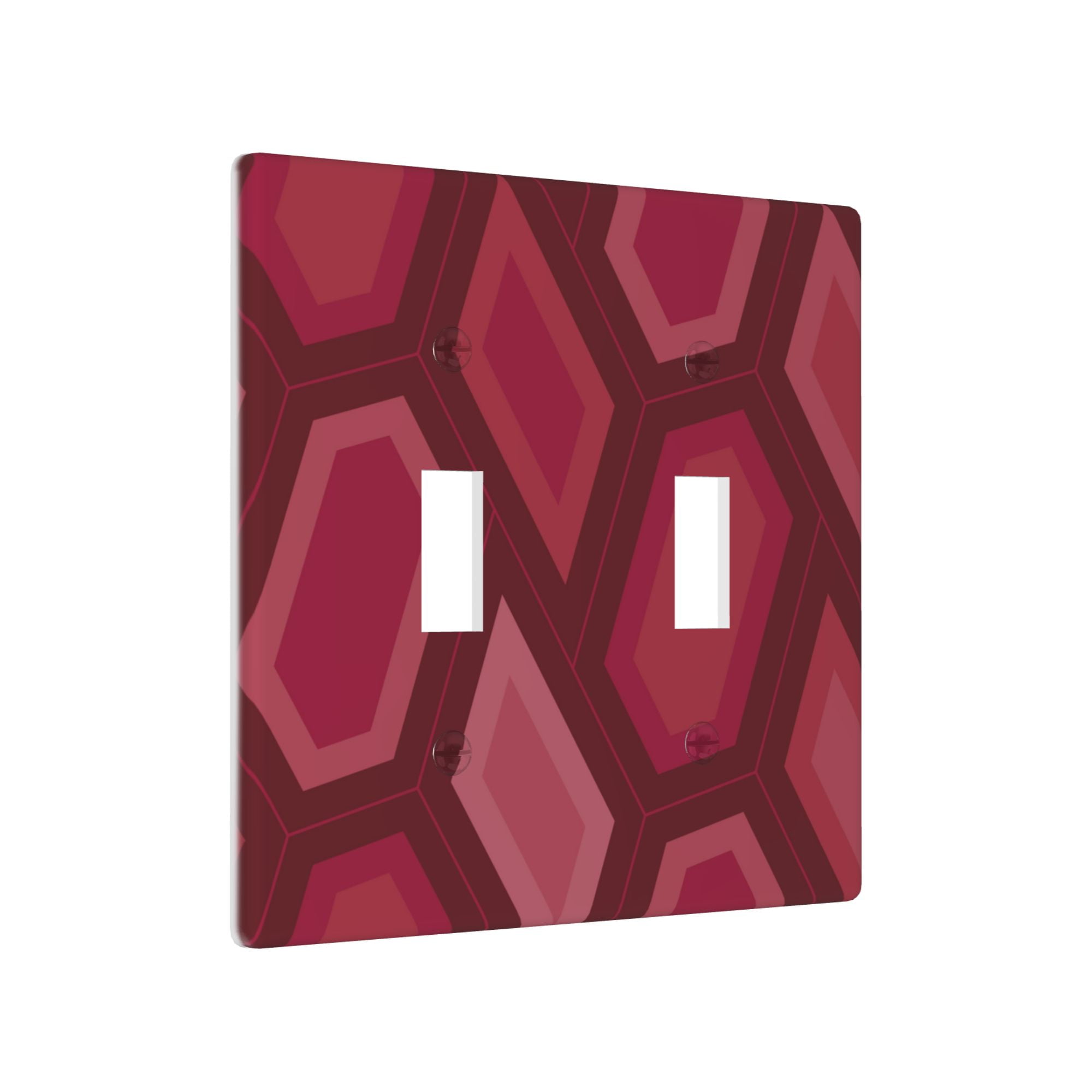 Geometric Shape Patterns Double Toggle Light Switch Plate Decorative ...