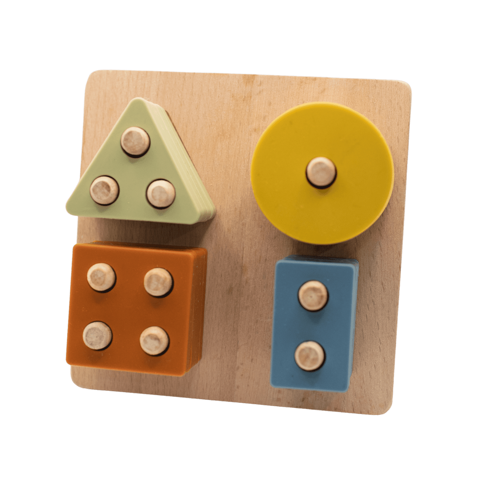 Geometric Shape Puzzle Toy + Wood & Silicone + Fine Motor Skills ...
