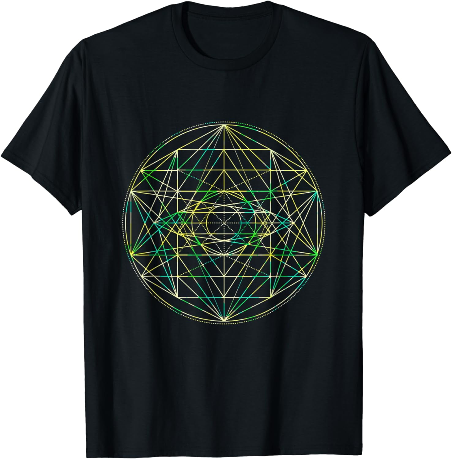 Geometric Shapes Angles Pattern - Sacred Geometry T-Shirt - Walmart.com