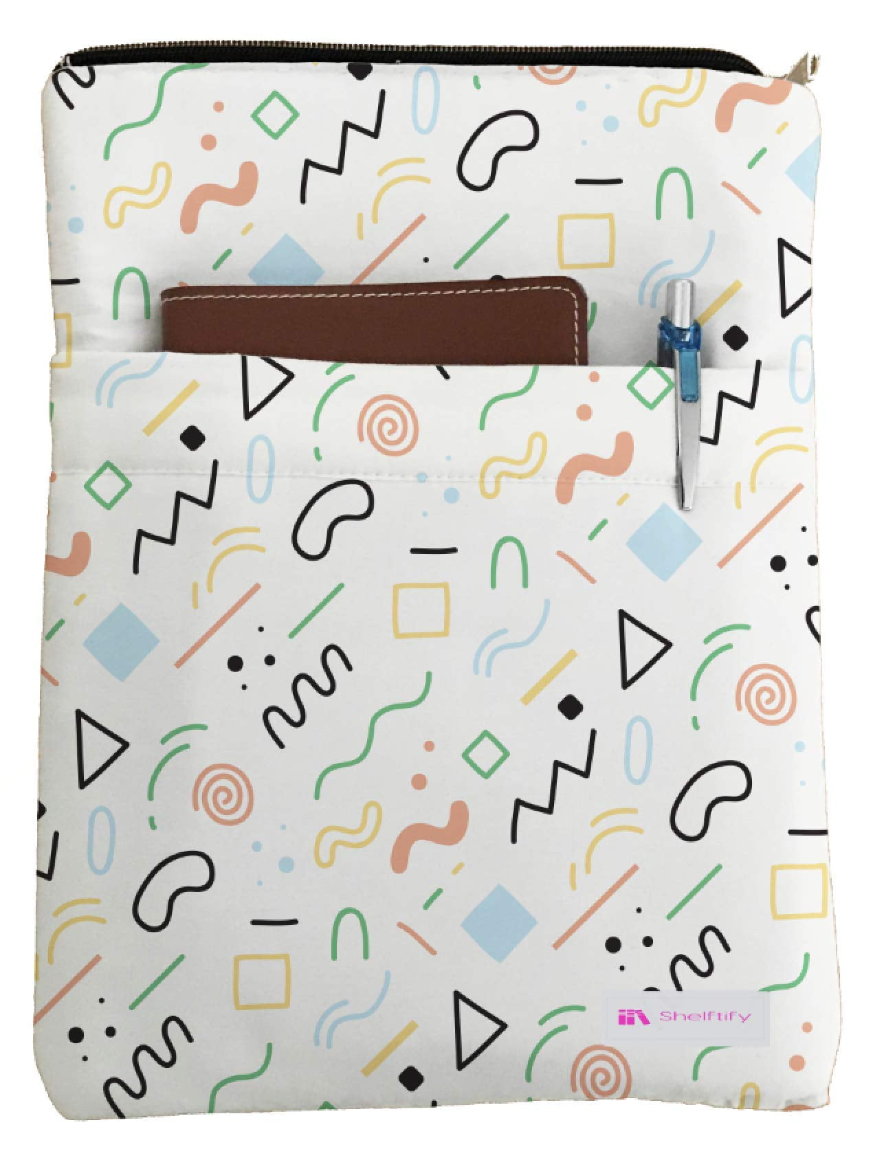 Geometric Shapes Book Sleeve - Book Cover for Hardcover and Paperback ...