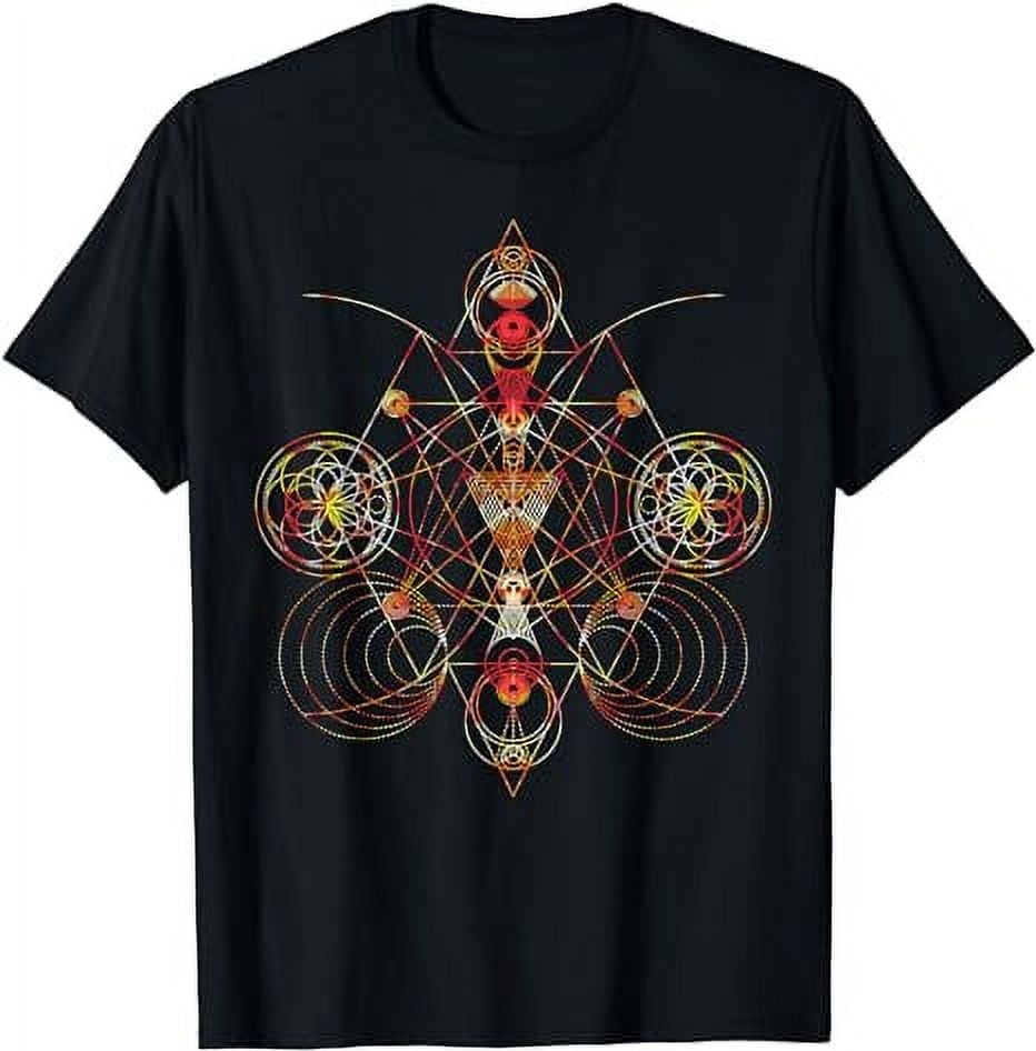 Geometric Shapes Circle Angles Pattern - Sacred Geometry T-Shirt ...