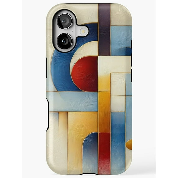 Geometric Shapes Composition Artwork Gift iPhone Case 17 16 15 14 13 12 ...