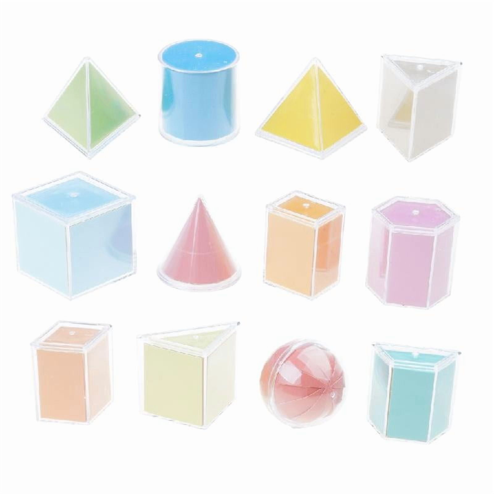 Geometric Shapes Math Counting Cubes Removable Building Blocks Toy ...
