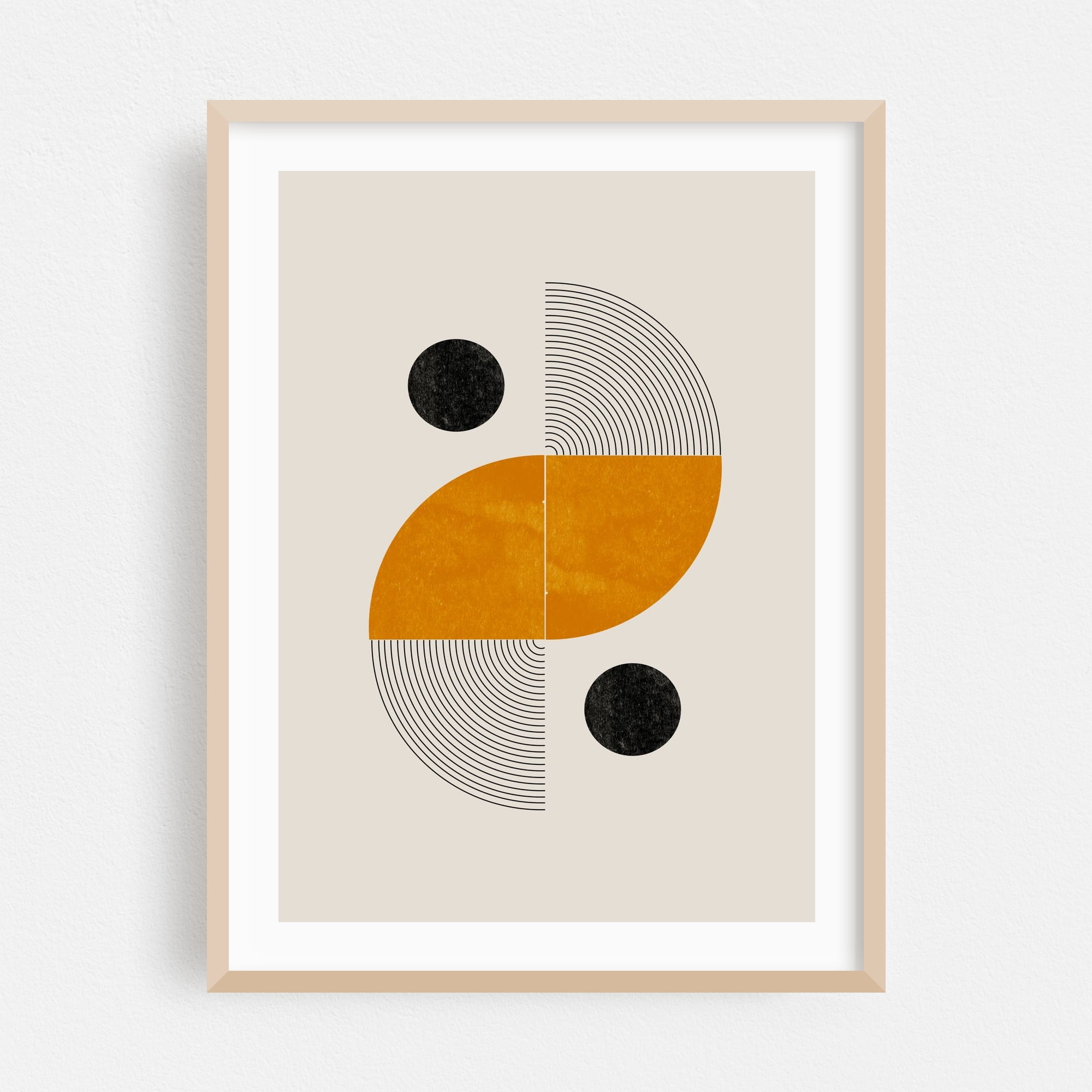 Geometric Shapes - Mixed Media Geometric Abstract Modern Art Minimalist ...