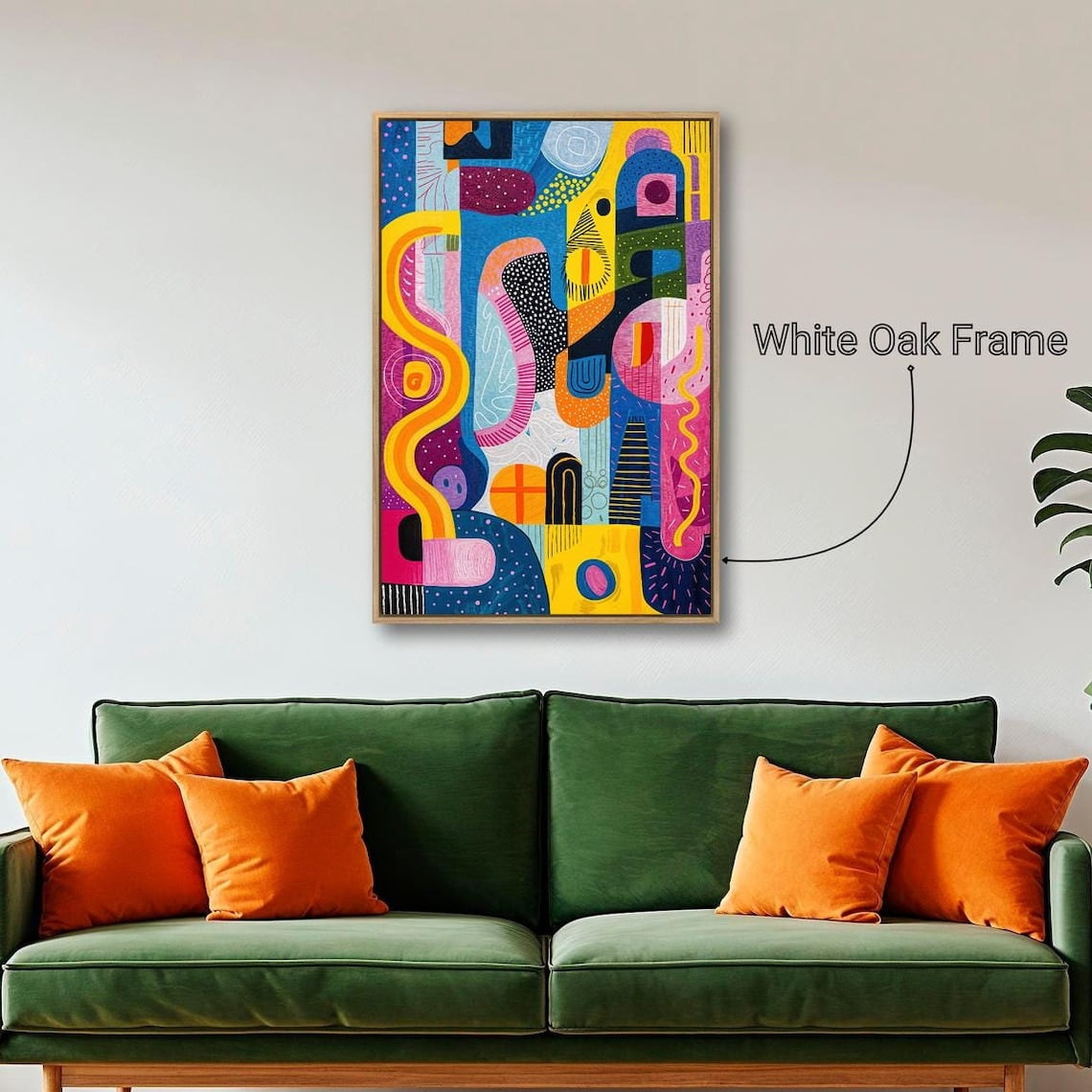Geometric Shapes Poster Vibrant Abstract Wall Art Expressive Poster ...