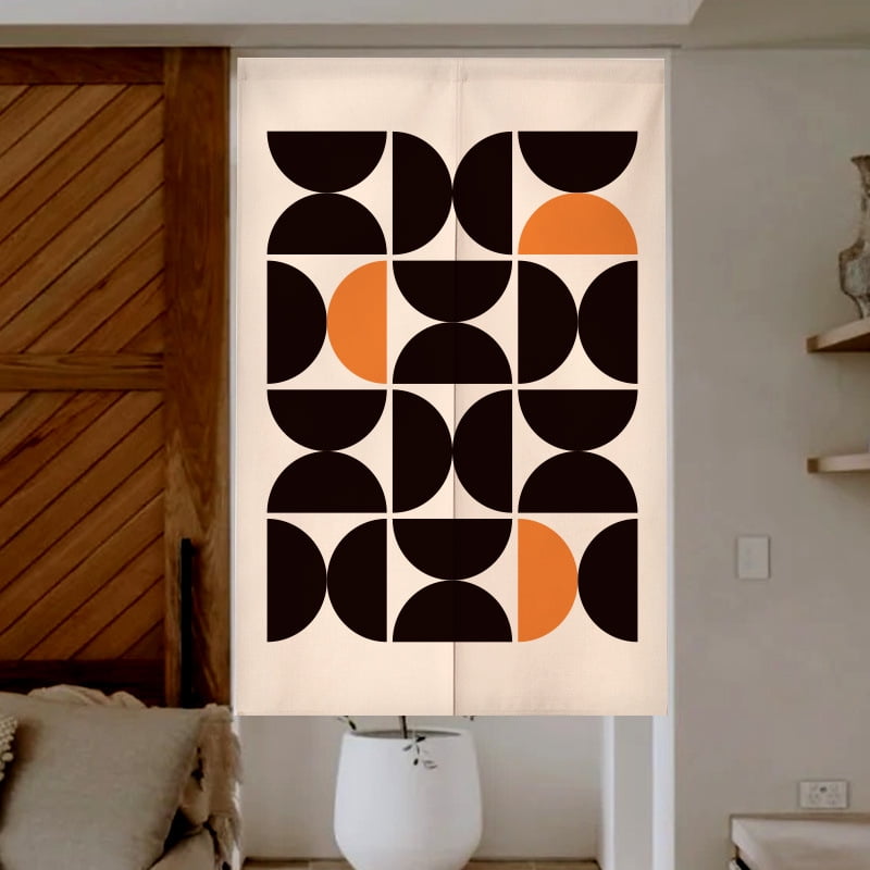 Geometric Simple Door Curtain Bedroom Door Curtain Fabric Kitchen Partition Curtains Bathroom ...