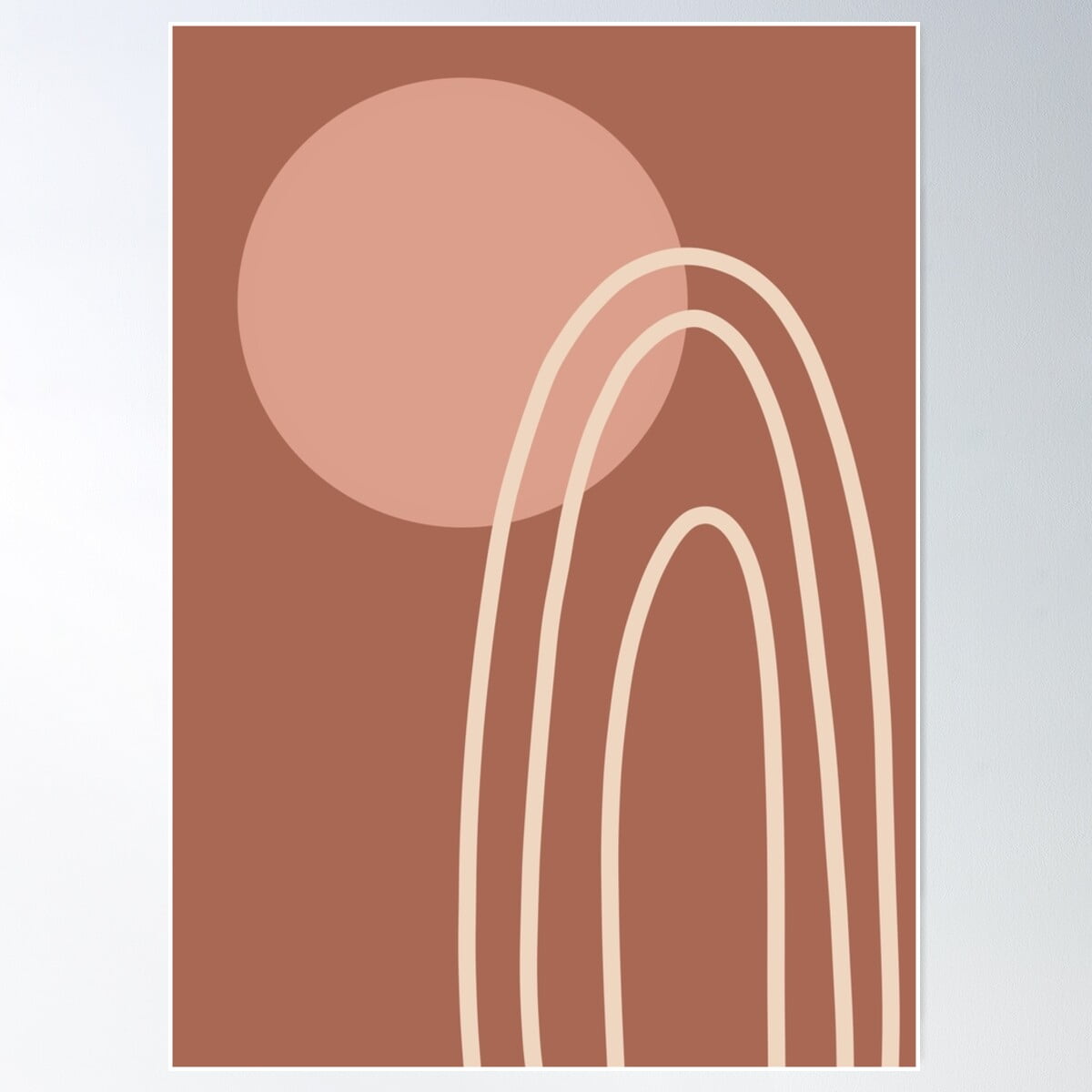 Geometric Sky Poster Wall Art, Modern Wall Decor For Living Room ...