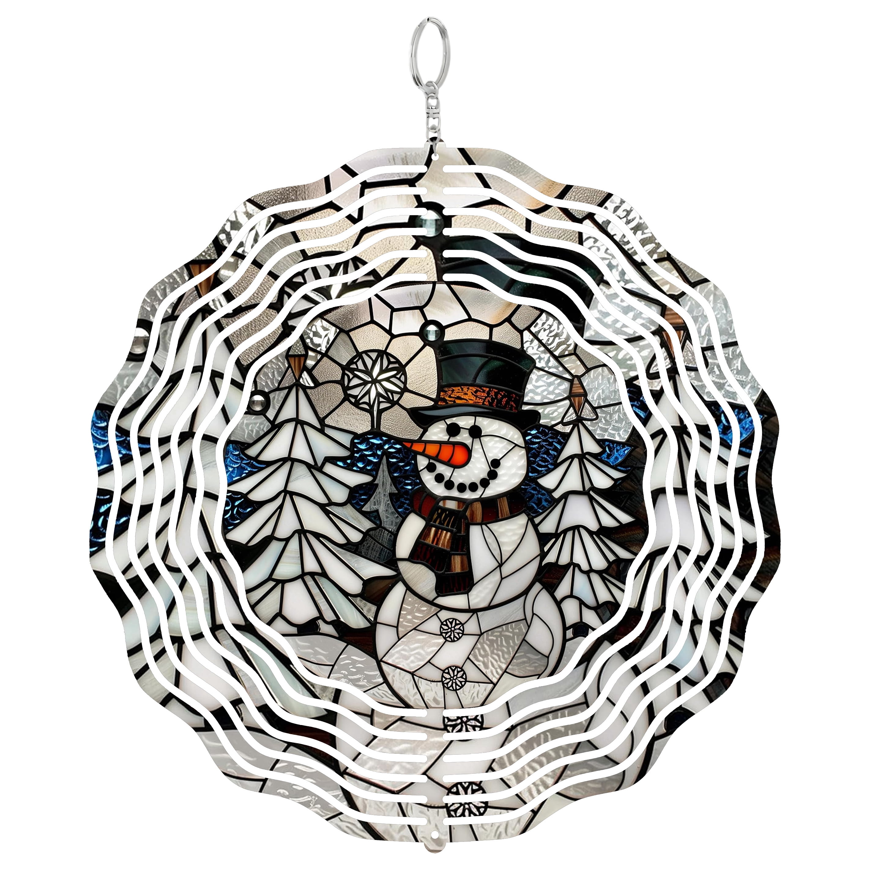 Geometric Snowman 3D Wind Spinner, Holiday Outdoor Yard Decor - Walmart.com