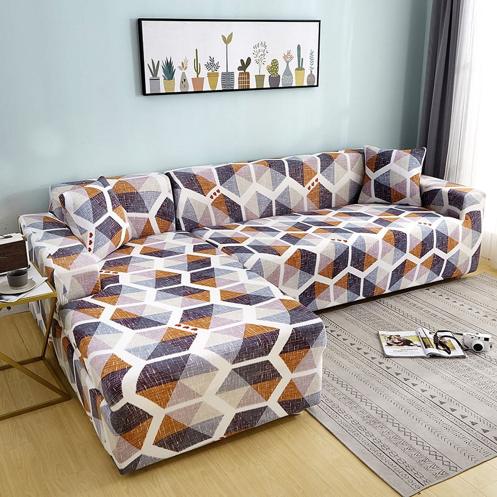 Geometric Sofa Cover Couch Cover Elastic Sofa Covers for Living Room ...