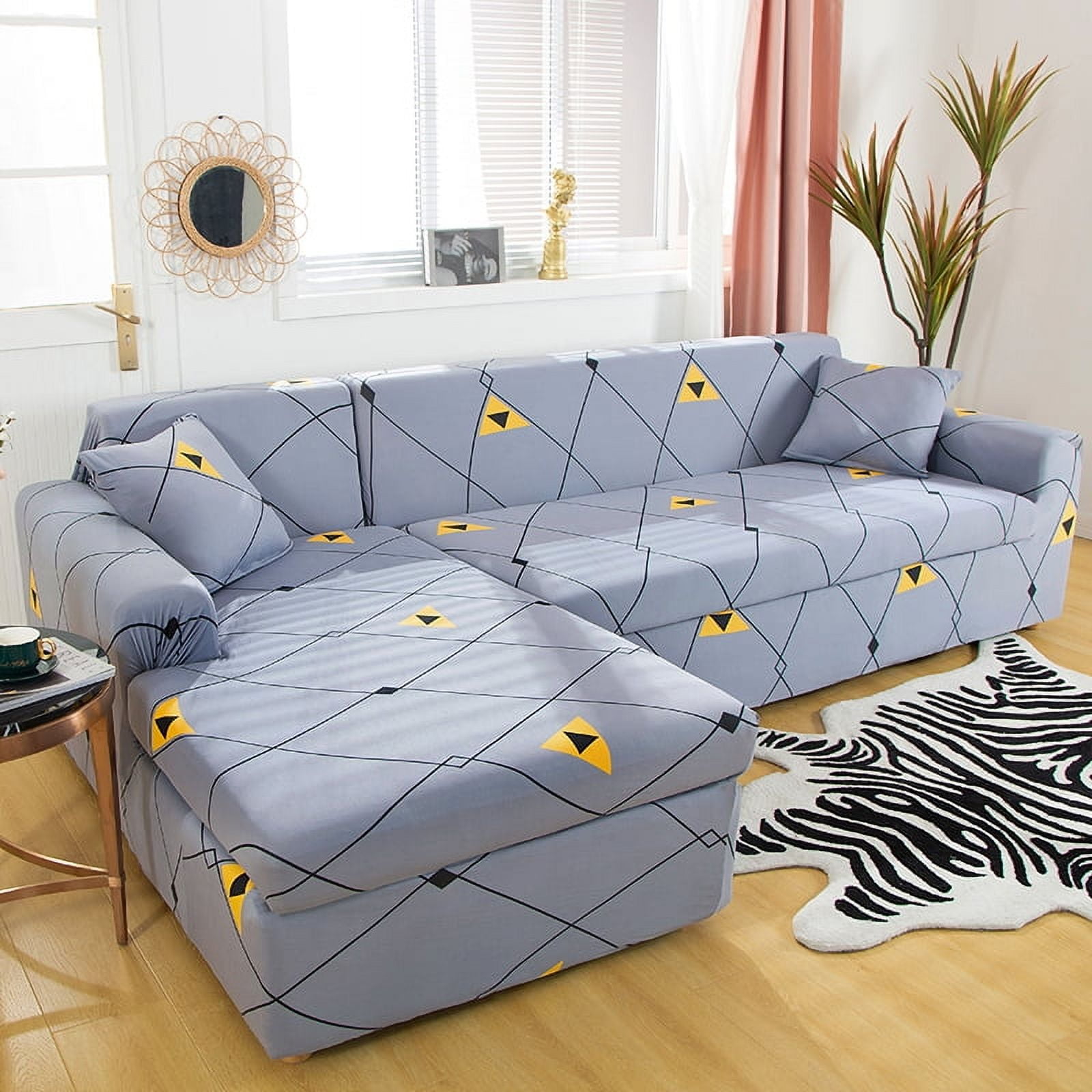 Geometric Sofa Cover for Living Room Elastic Sofa Slipcover Tight Wrap ...